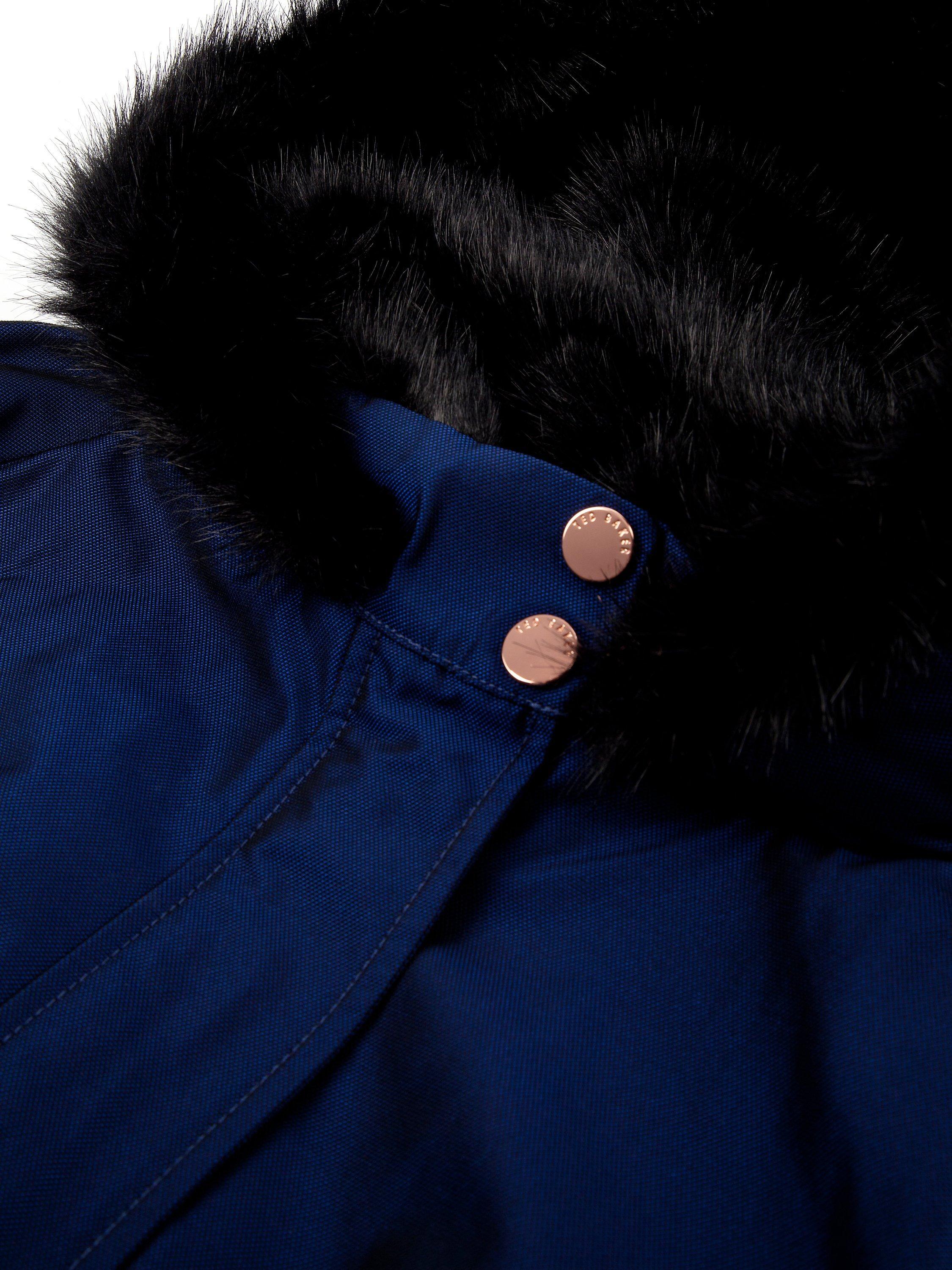 Ted Baker Hooded Parka Coat, Bright Blue