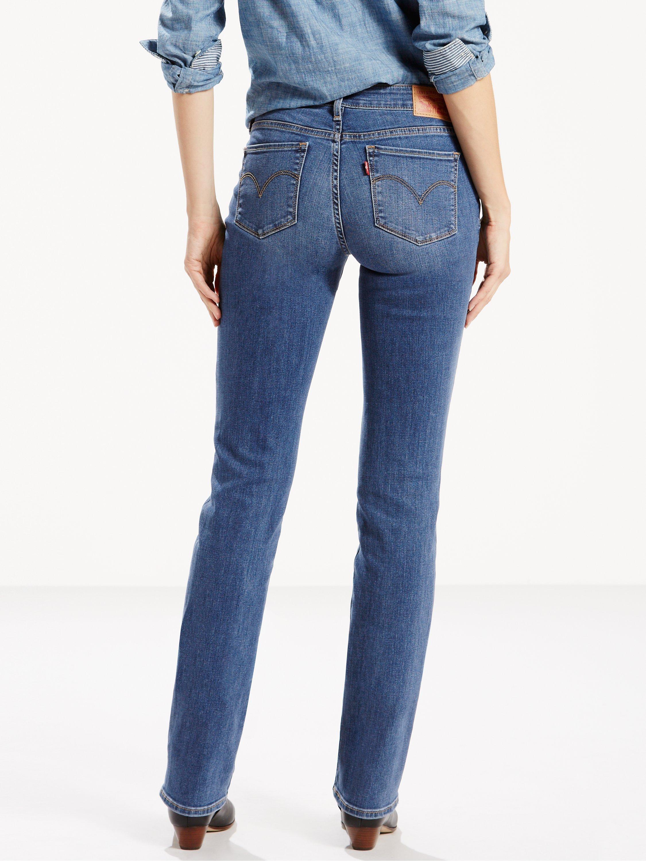 Levi s 714 Mid Rise Straight Jeans Blue Vista