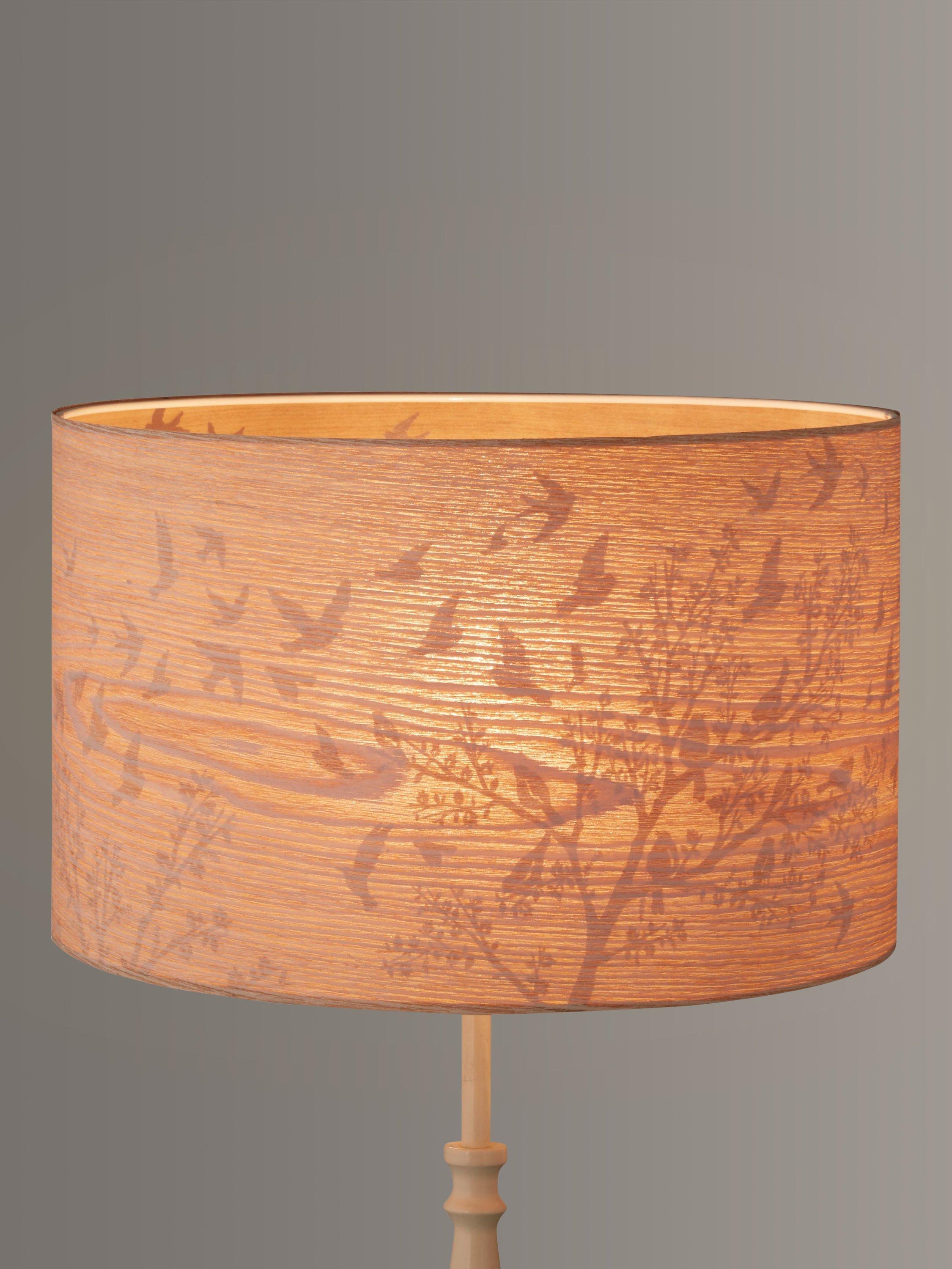 John Lewis Flock Birds Lampshade Wood Grey