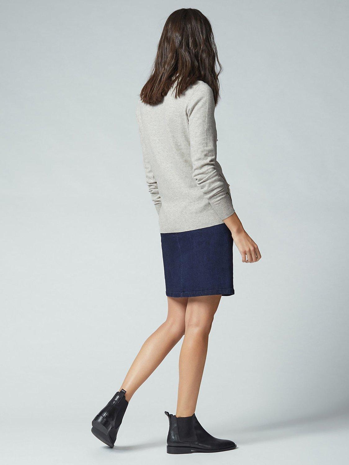Warehouse Mistletoe Christmas Jumper, Light Grey