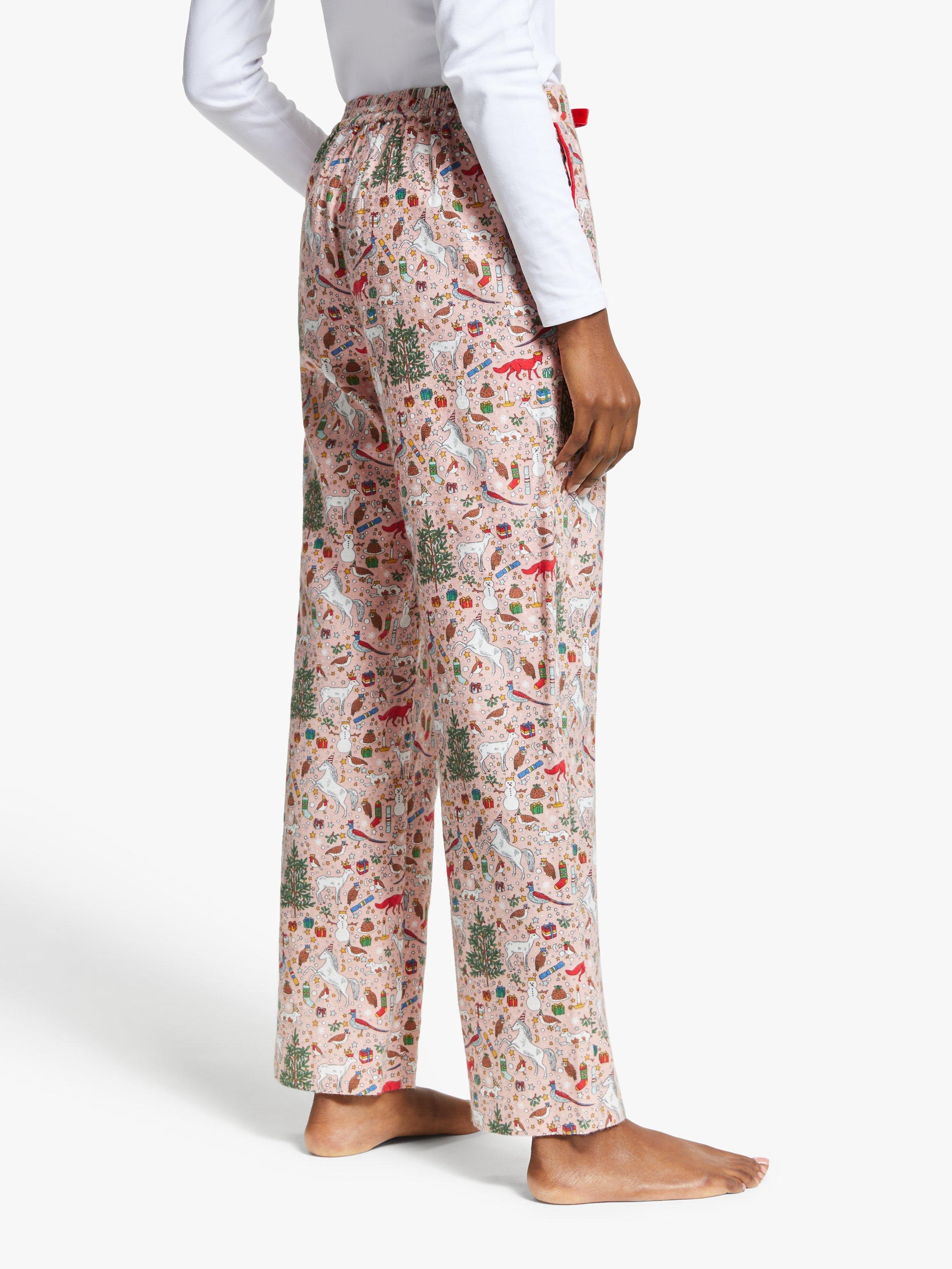 Boden Vanessa Cosy Festive Pyjama Bottoms, Milkshake Festive