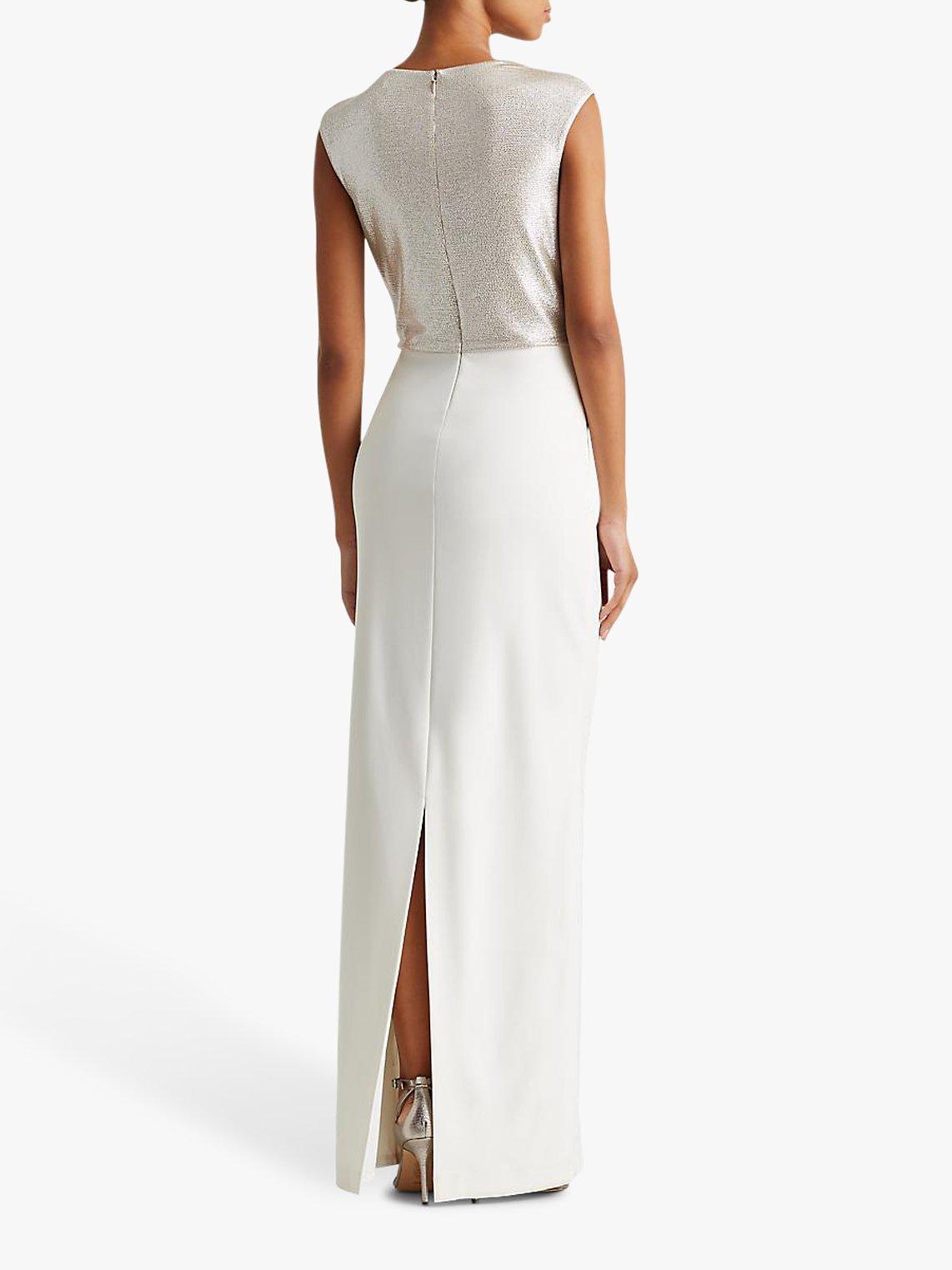 Lauren Ralph Lauren Irakita Evening Dress, Ivory/Champagne