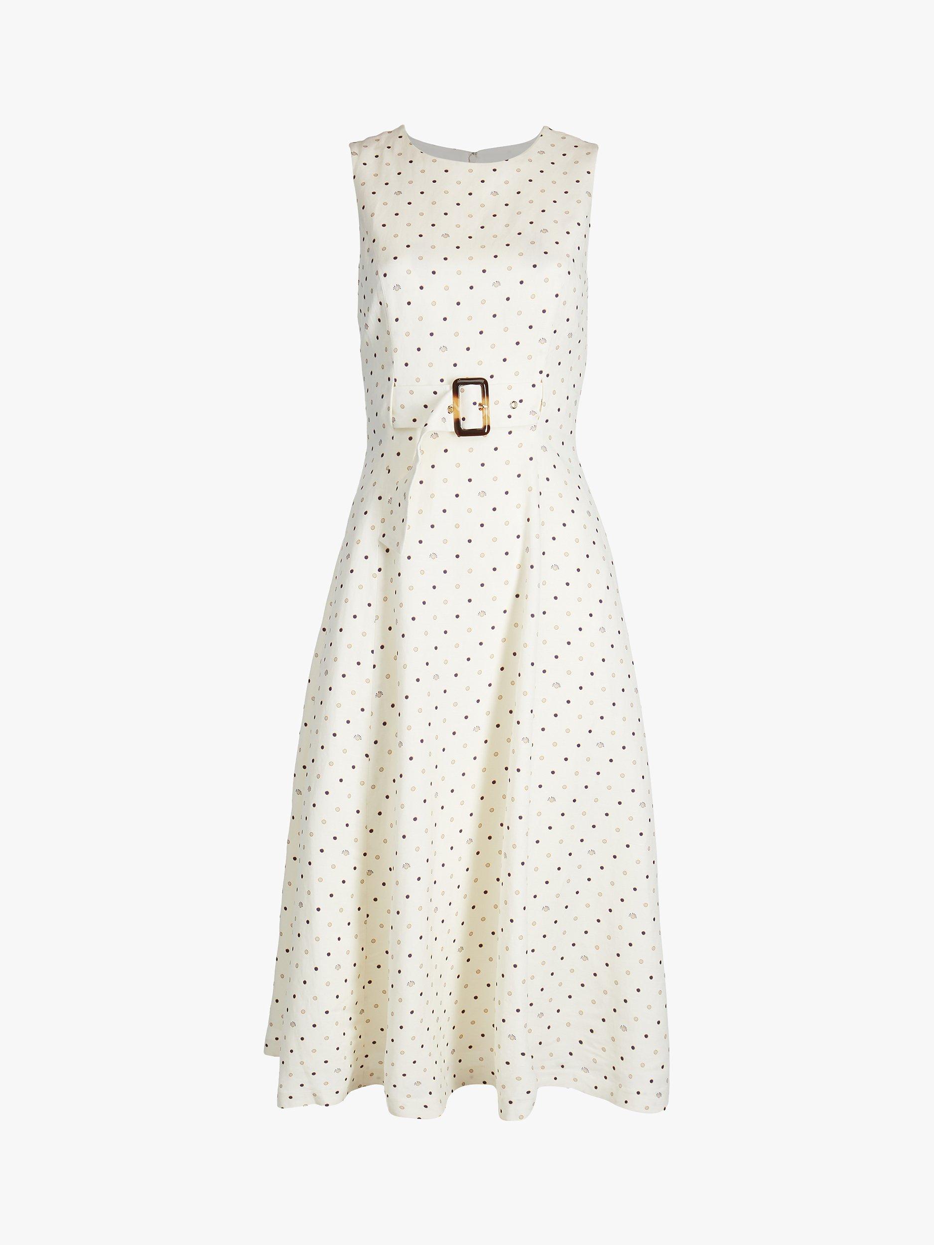 Ted Baker Caryla Spot Belted Dress, Ivory