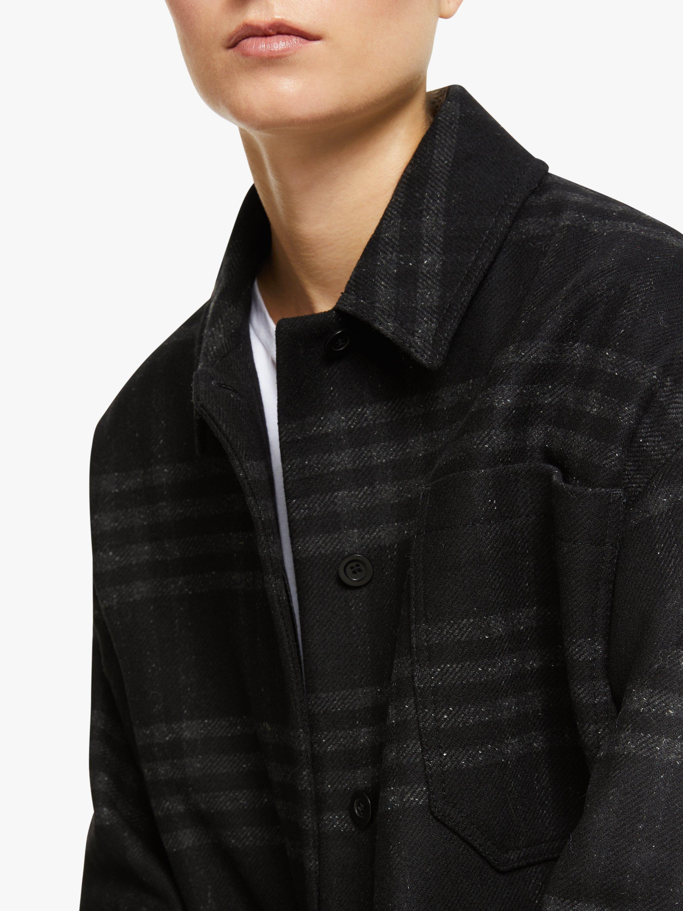 Kin Check Donkey Jacket, Black, 12