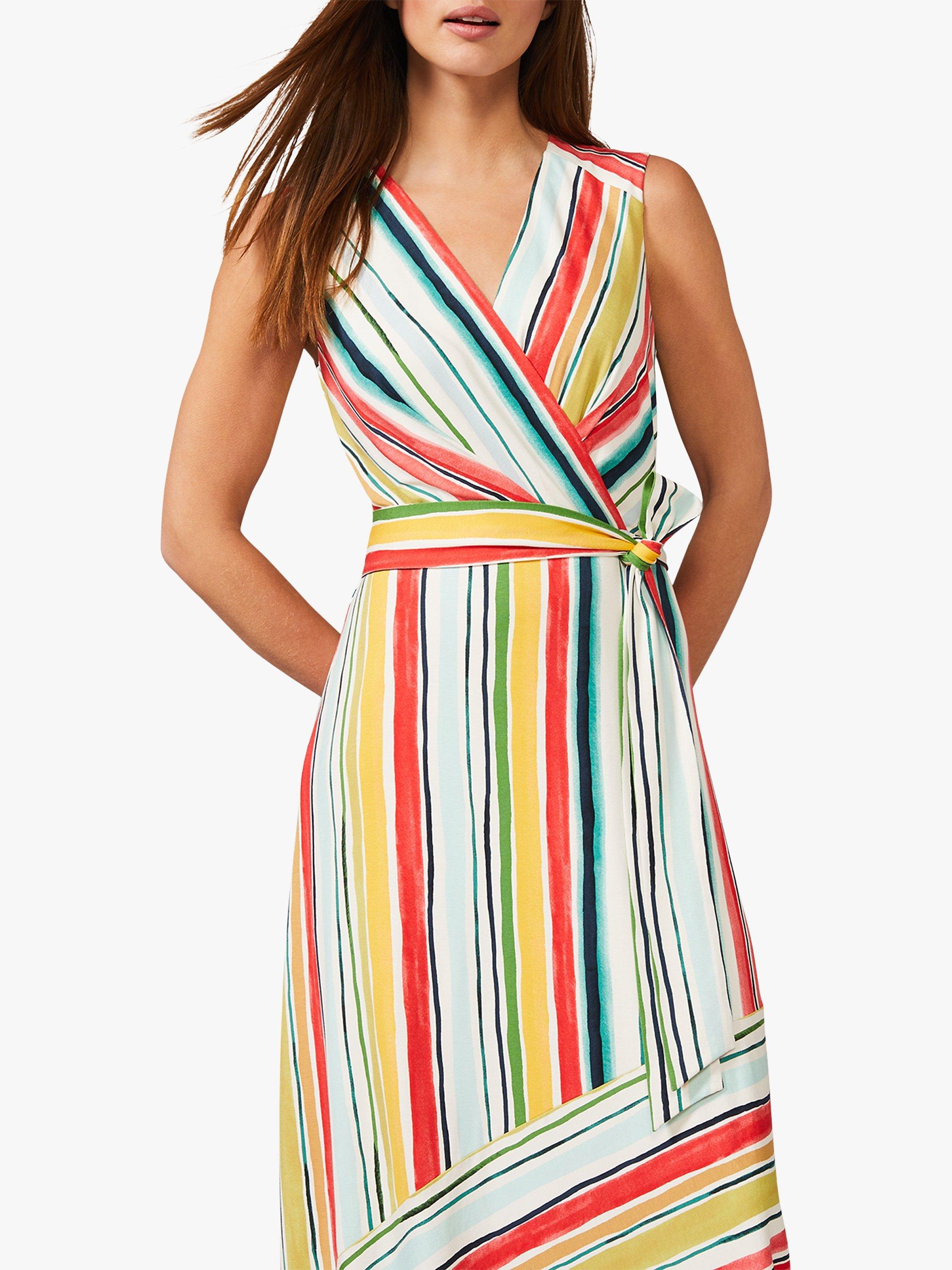 Phase Eight Mari Striped Sleeveless Maxi Dress, Multi