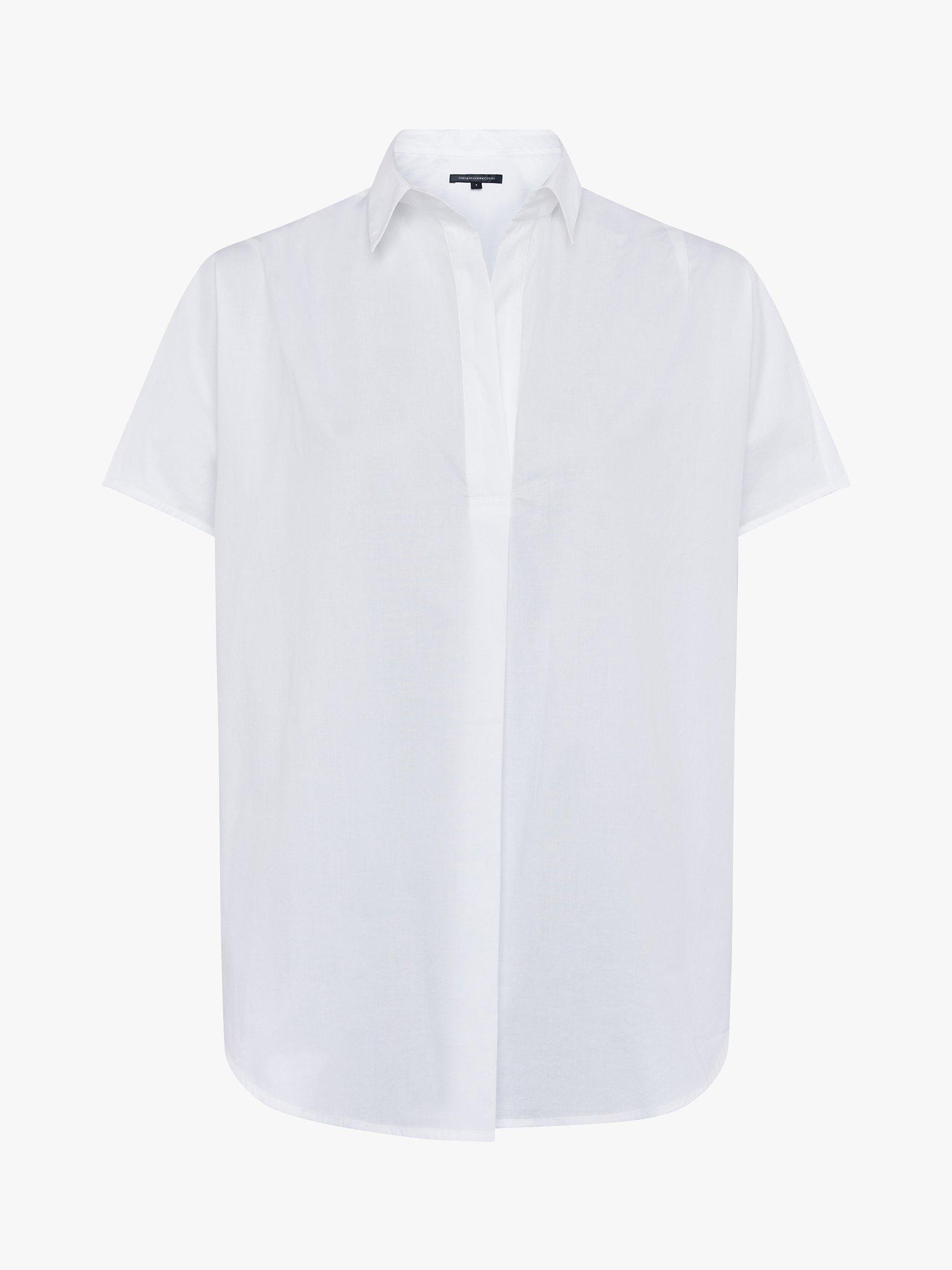 French Connection Cele Rhodes Poplin Short Sleeve Shirt