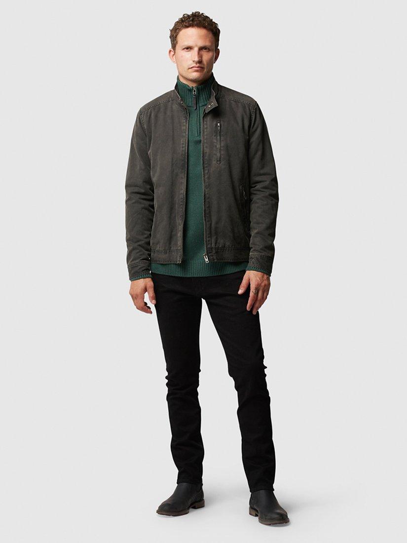 Rodd & Gunn Merrick Bay Cotton Quarter Zip Neck Jumper, Forest