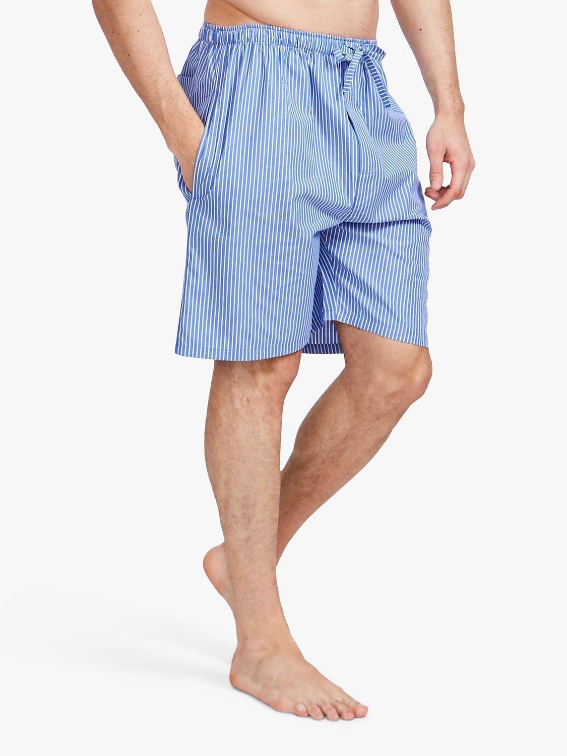 British Boxers Stripe Crisp Cotton Sleep Shorts, Burford, XXL