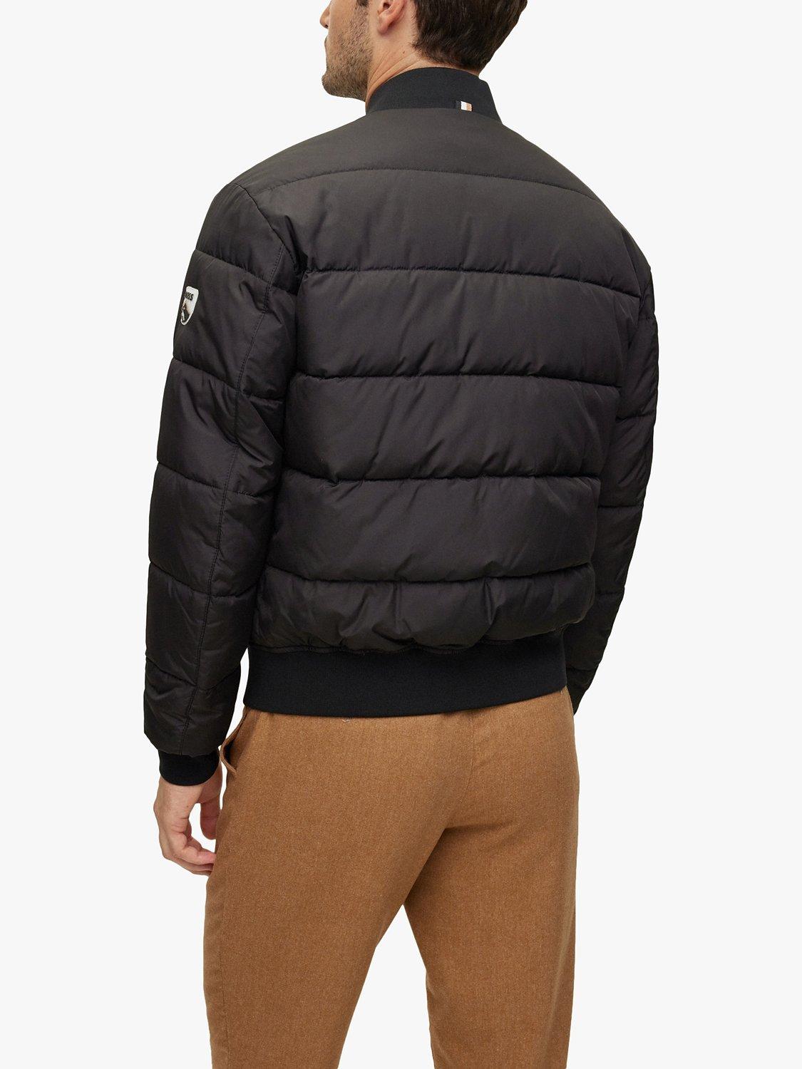 BOSS Corbett Quilted Bomber Jacket, Black