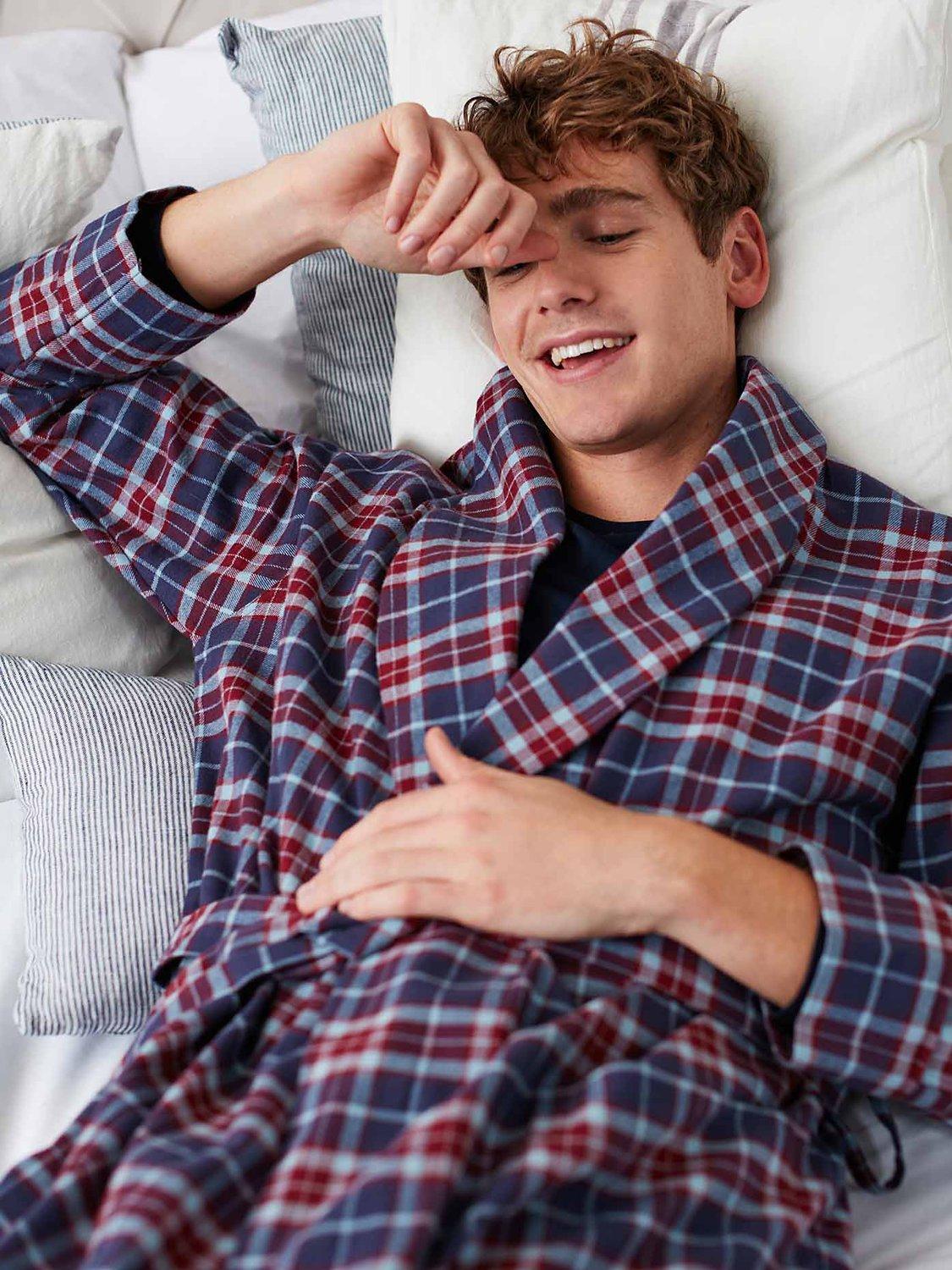 British Boxers Tartan Brushed Cotton Dressing Gown, Arran