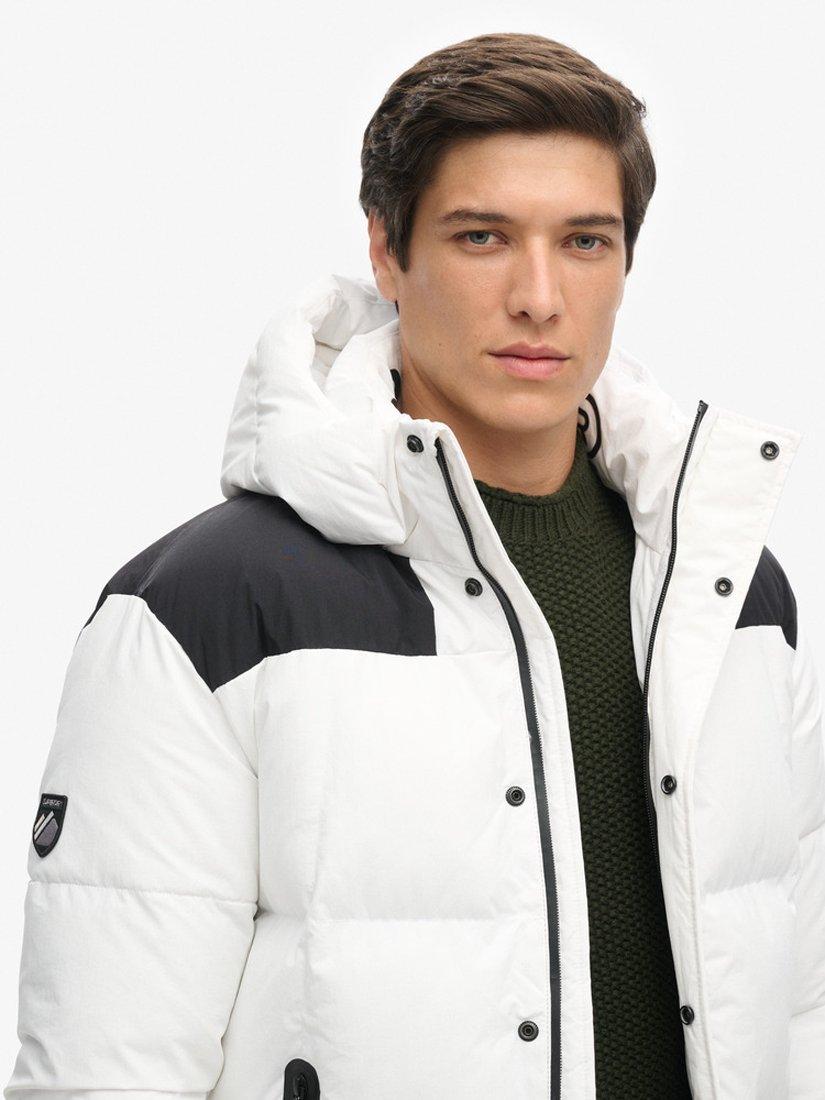 Superdry Hooded Box Quilt Puffer Jacket, Optic