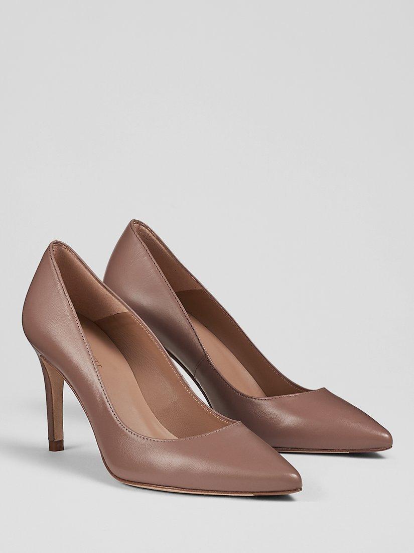 L.K.Bennett Floret Pointed Toe Court Shoes, Mocha