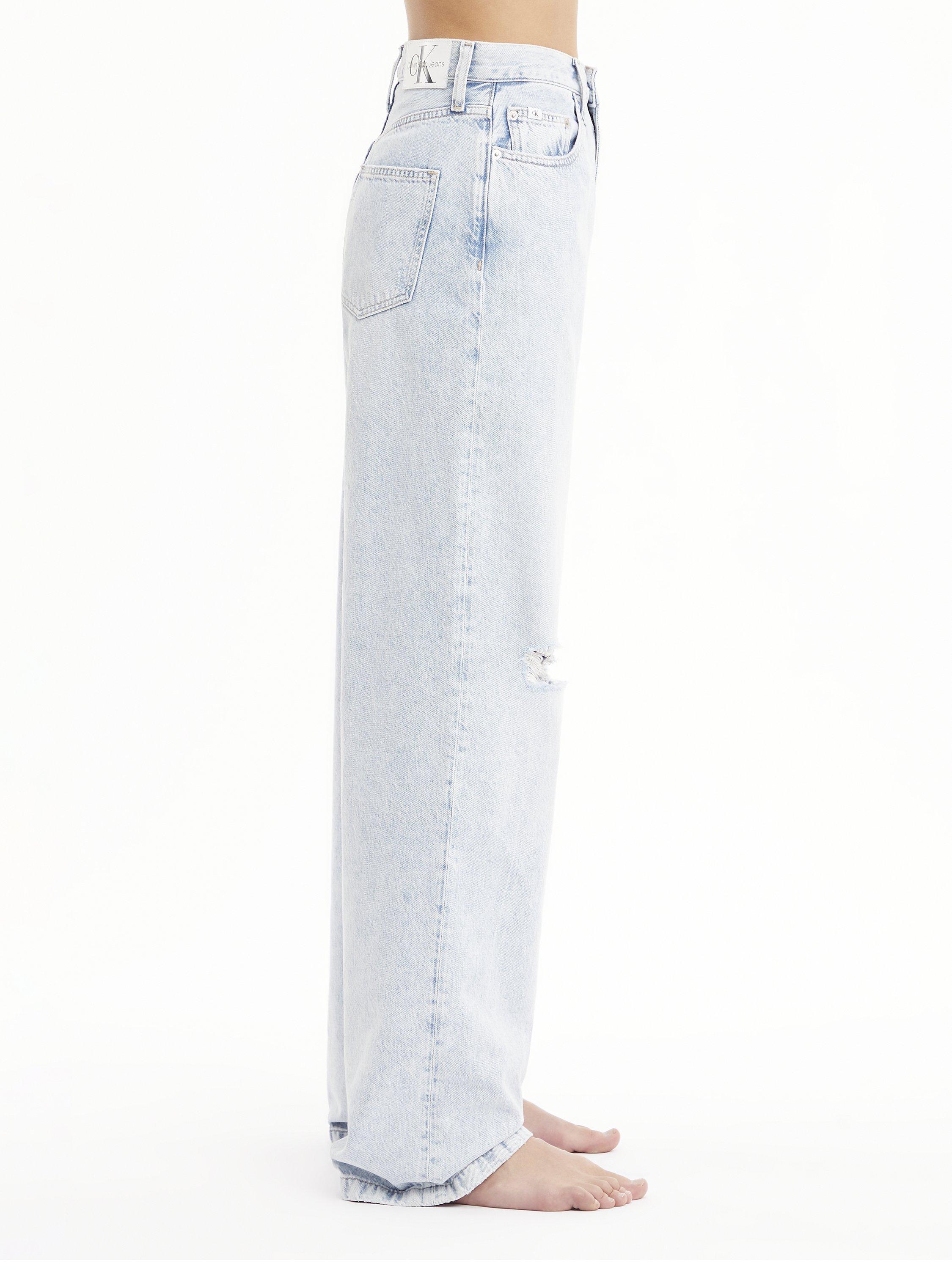 Calvin Klein High Rise Relaxed Jeans, Denim Light