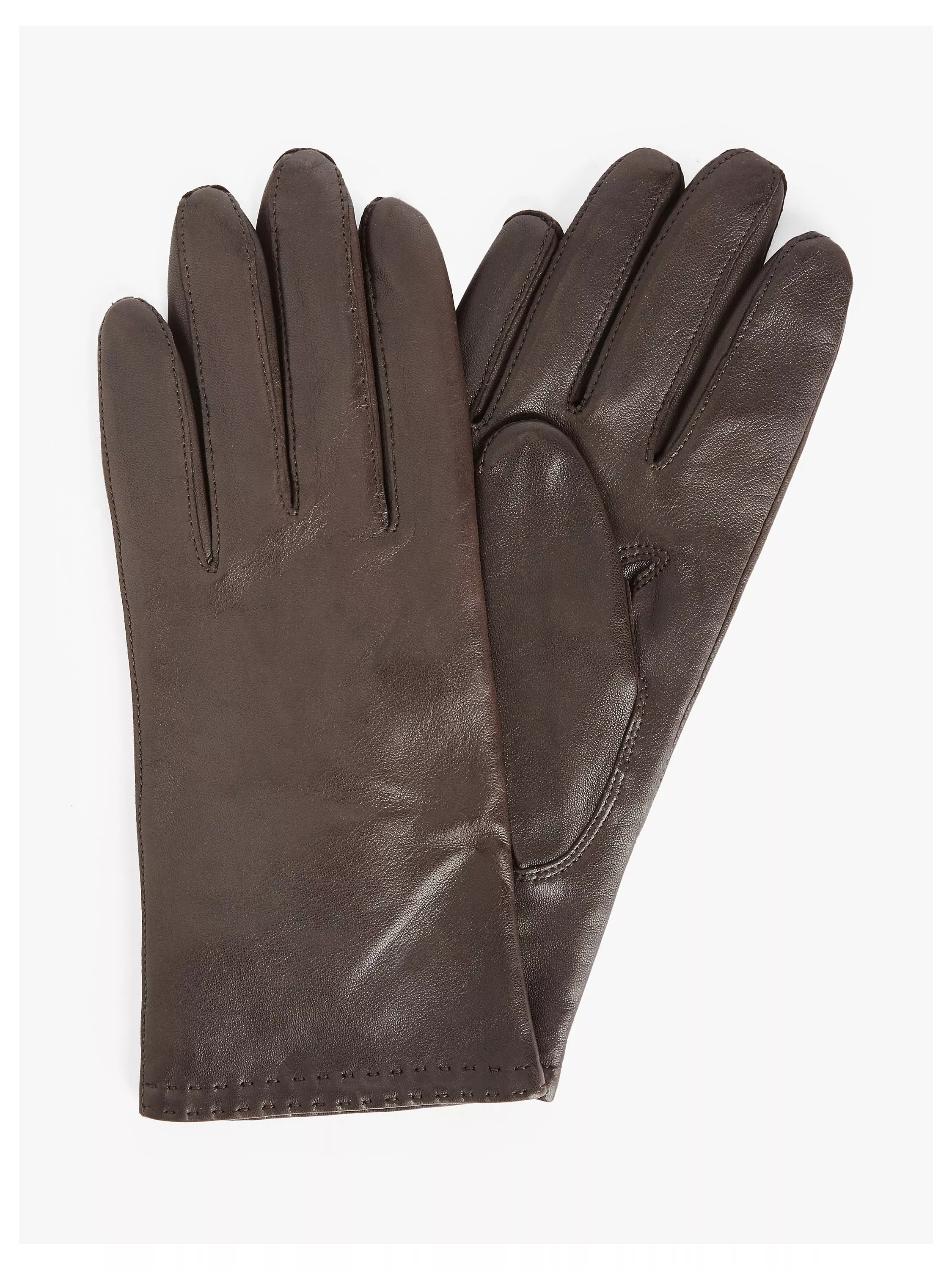 Womens dark brown leather gloves store