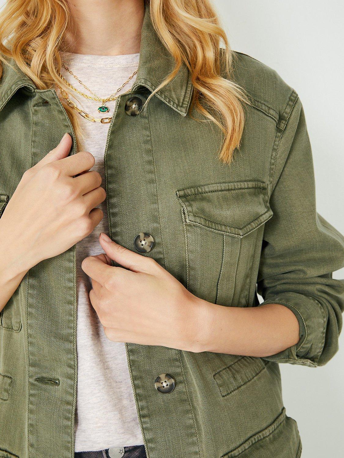 HUSH Pippa Utility Jacket, Khaki