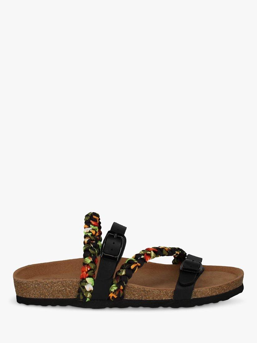 Westland by Josef Seibel Emma 02 Footbed Sandals, Black/Multi