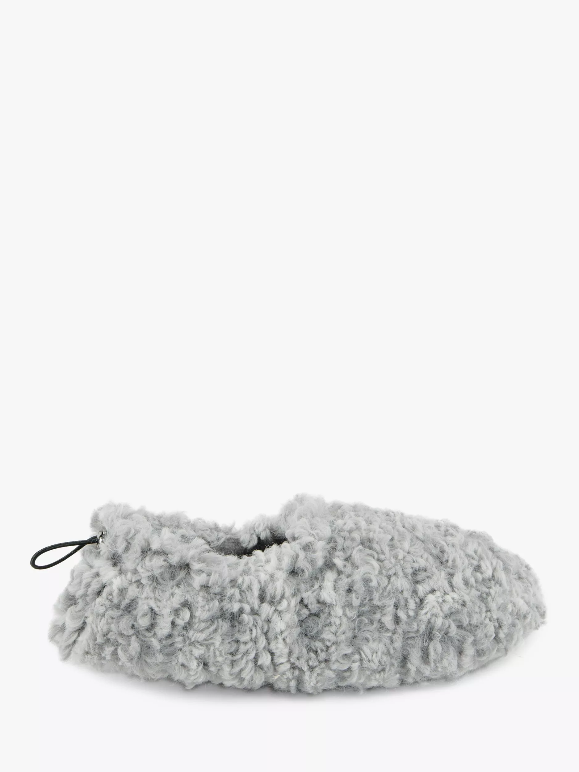 totes Faux Fur Full Back Slippers, Grey
