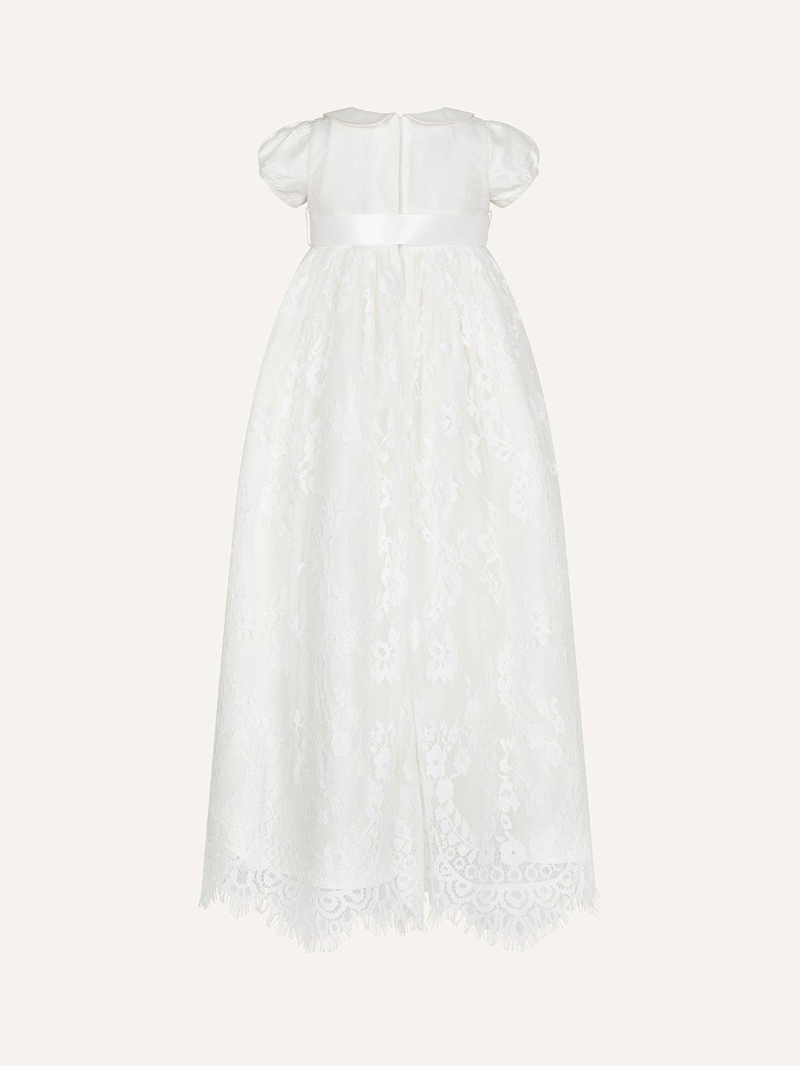 Monsoon Baby Provenza Silk Blend Dress, Ivory