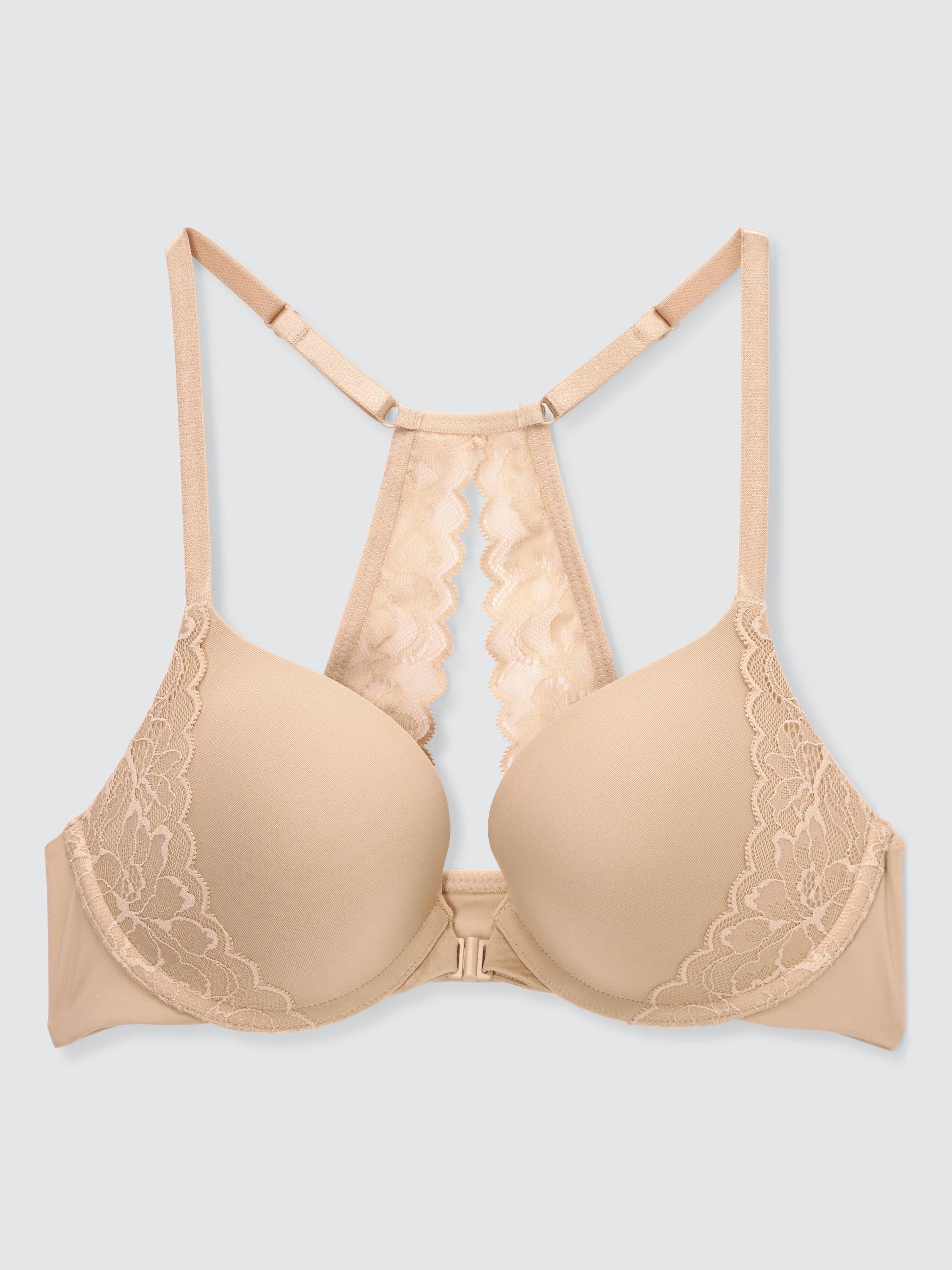 John Lewis Zayla Lace Racer Back Bra Almond
