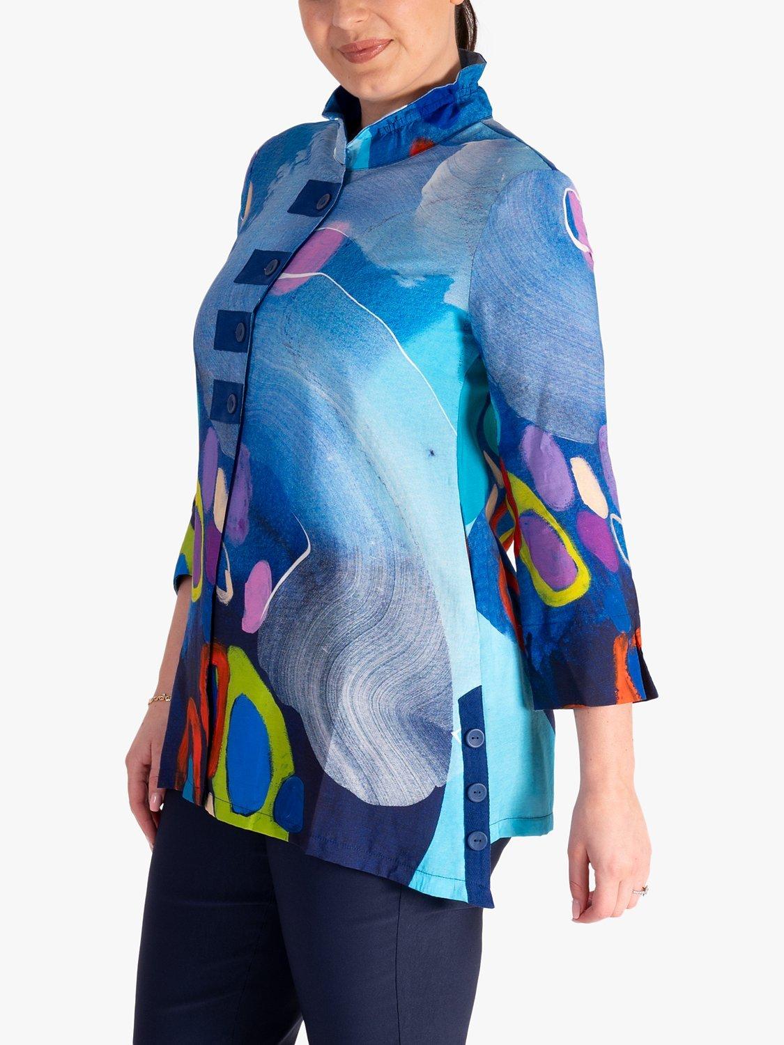 chesca Circles Shirt, Blue/Multi