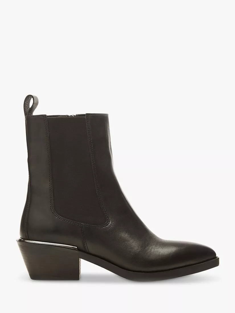 Moda in Pelle Kaela Leather Ankle Boots, Black