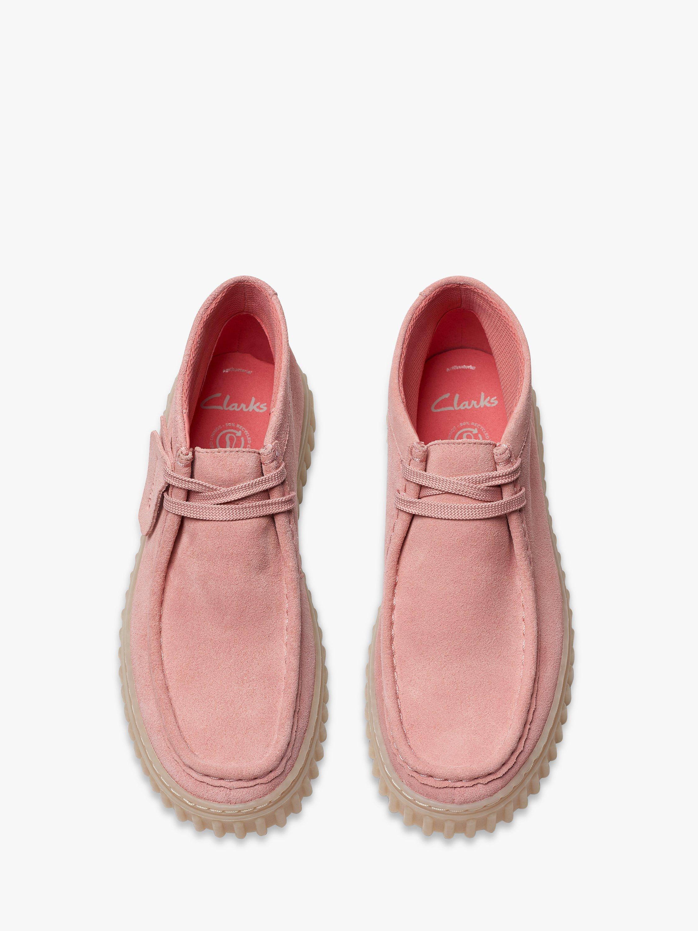 Clarks Kids' Torhill K Suede Ankle Boots, Bright Pink