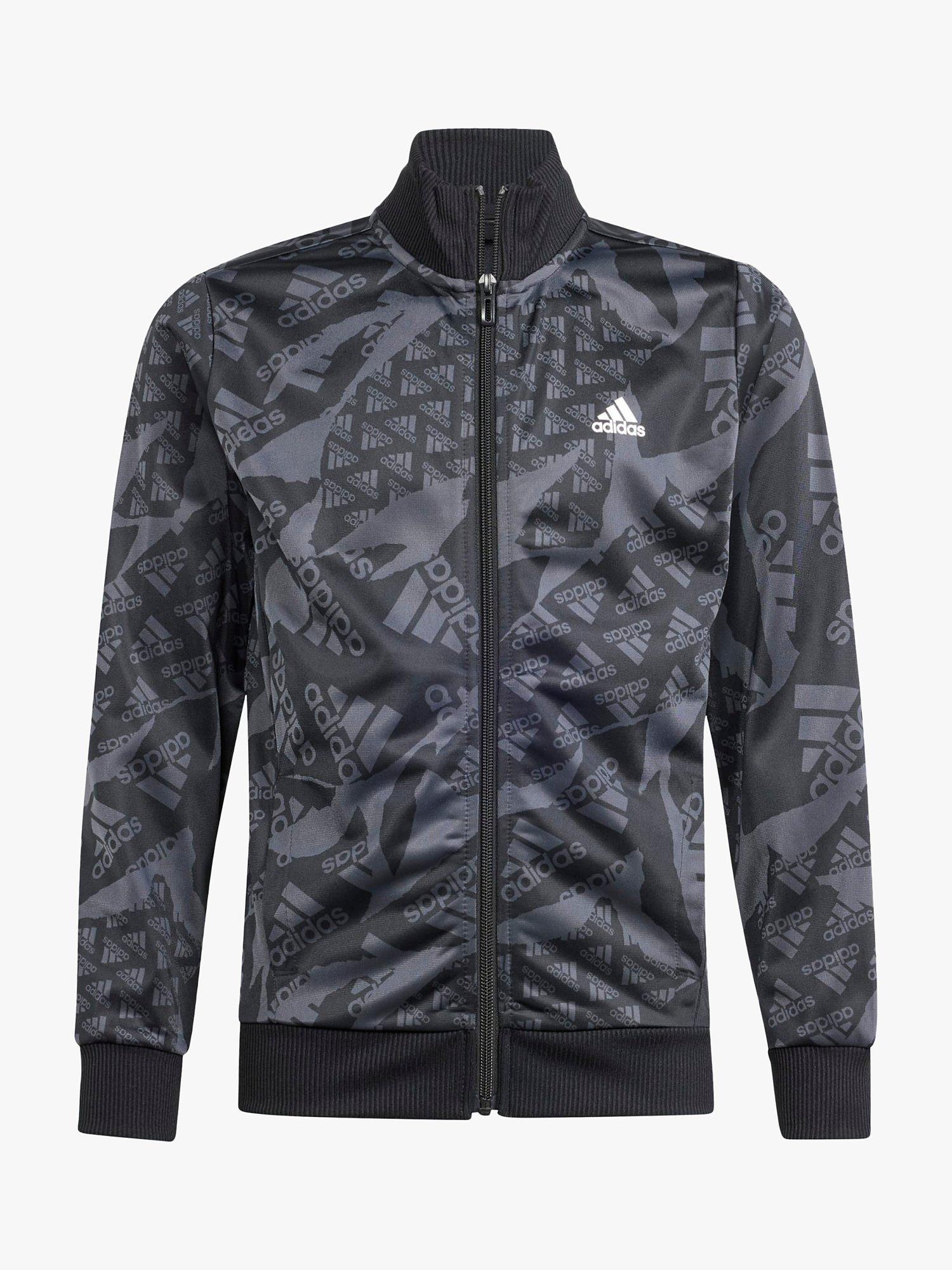 adidas Kids' AEROREADY Camo Print Logo Tracksuit, Black