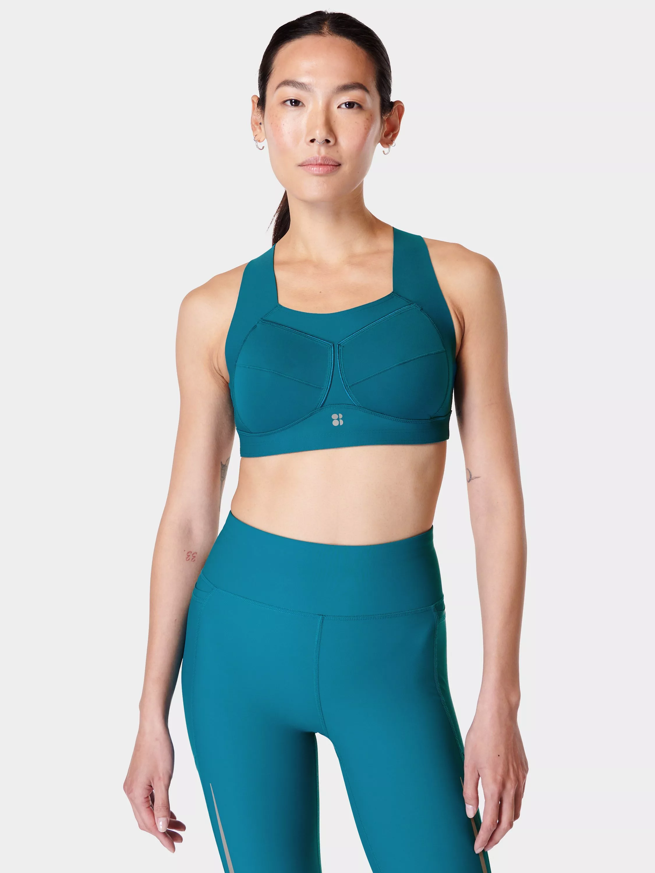 Sweaty Betty Zero Gravity Running Sports Bra, Reef Teal Blue
