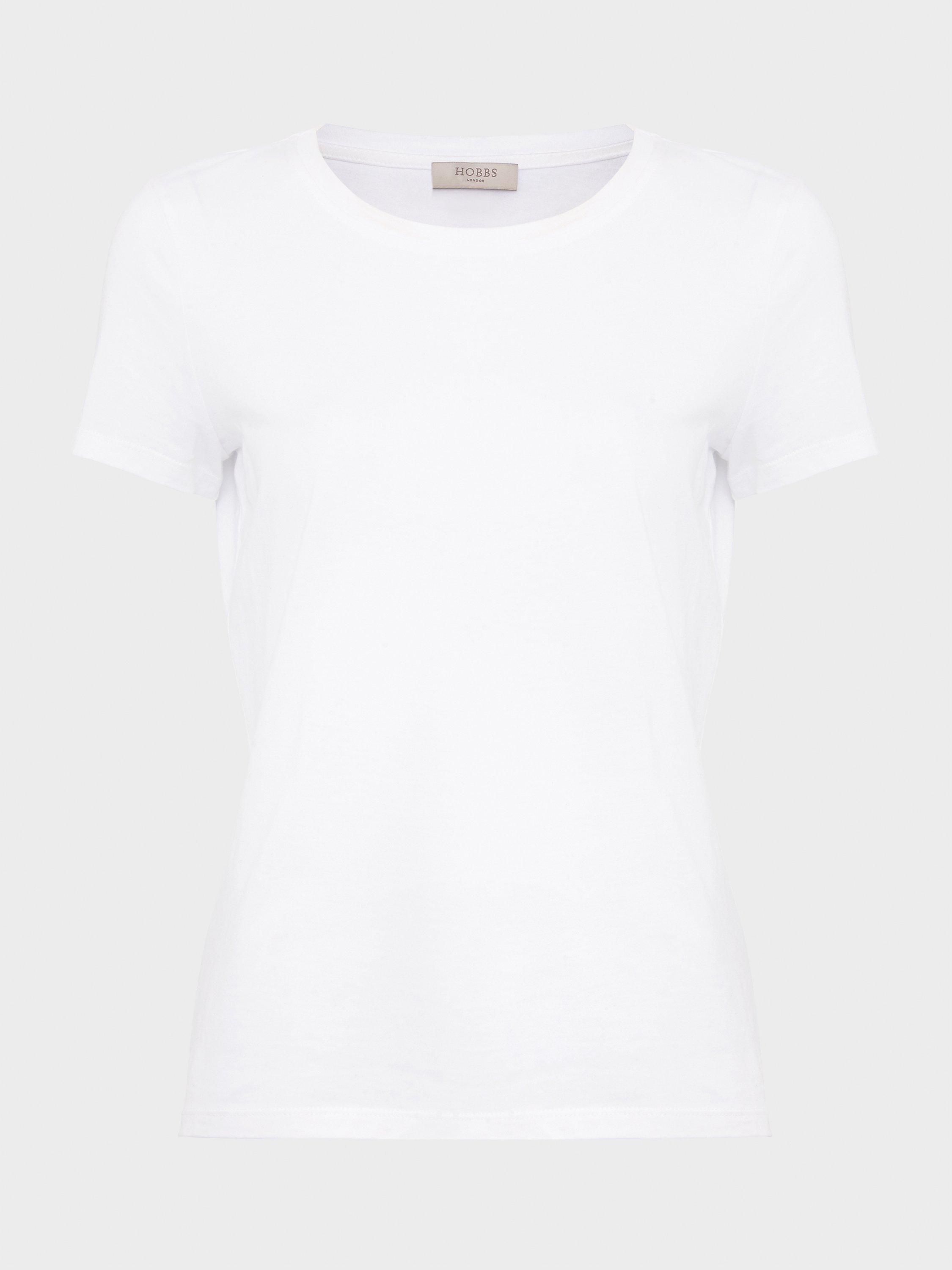 Hobbs Pixie Cotton T-Shirt, White