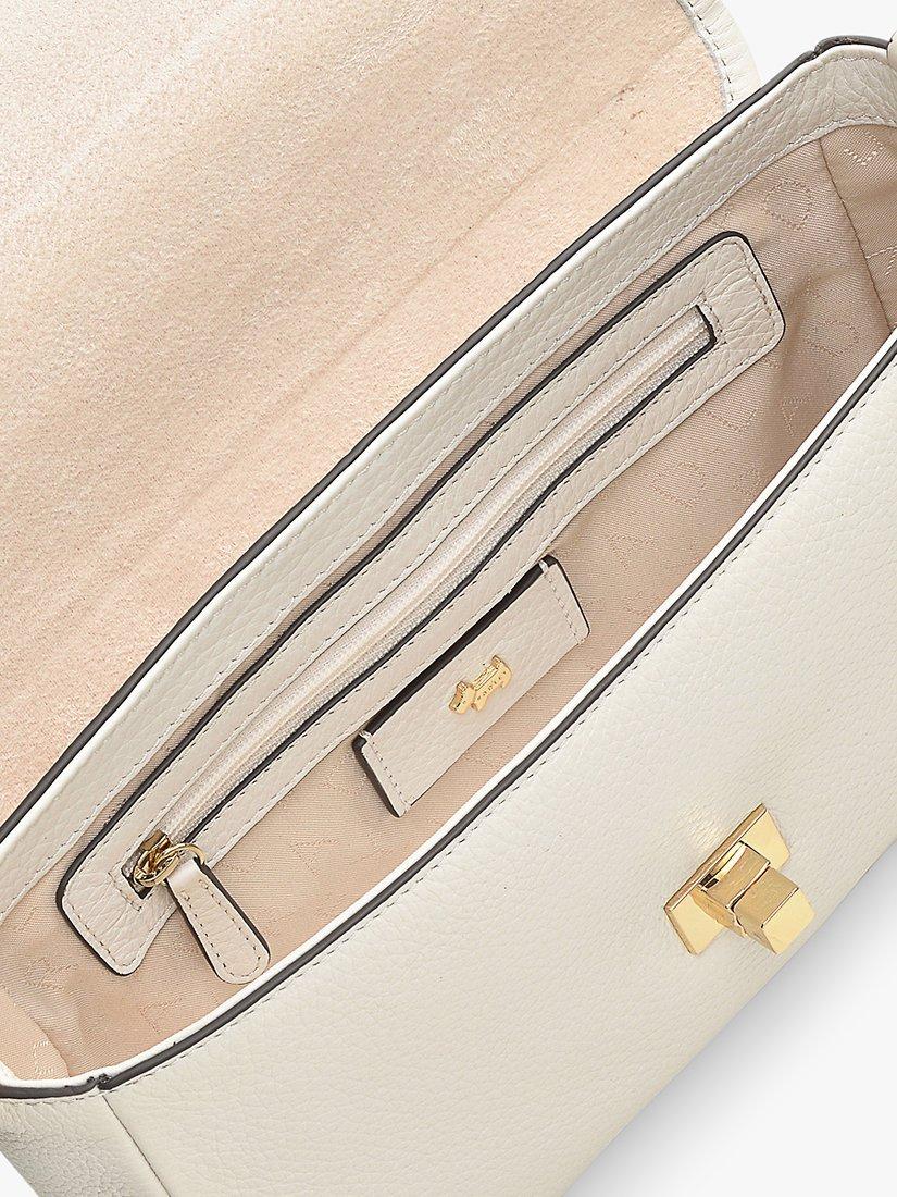 Radley Heirloom Place Medium Flapover Cross Body Bag, Chalk