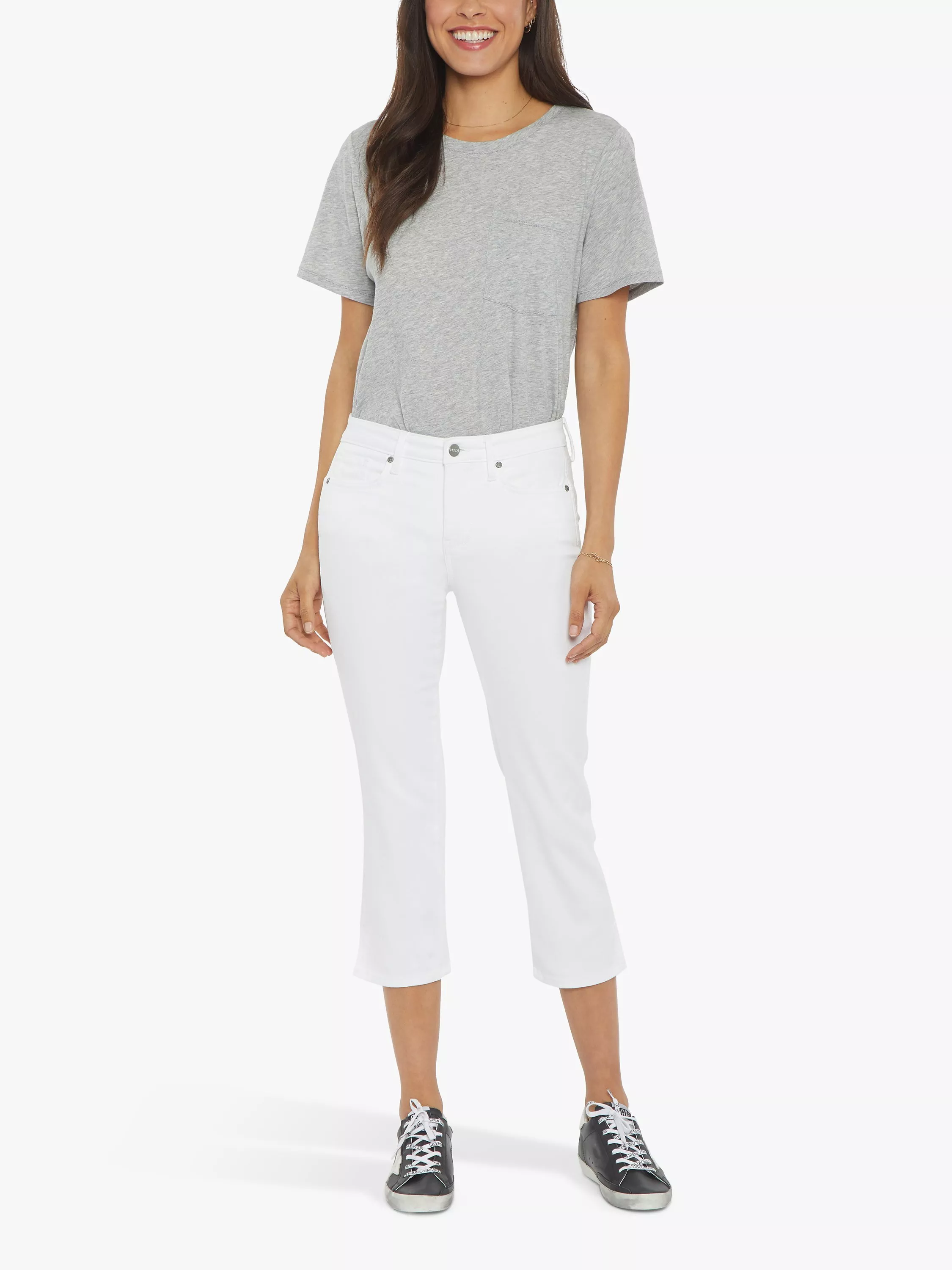 NYDJ Chloe Capri Cropped Jeans, Optic White