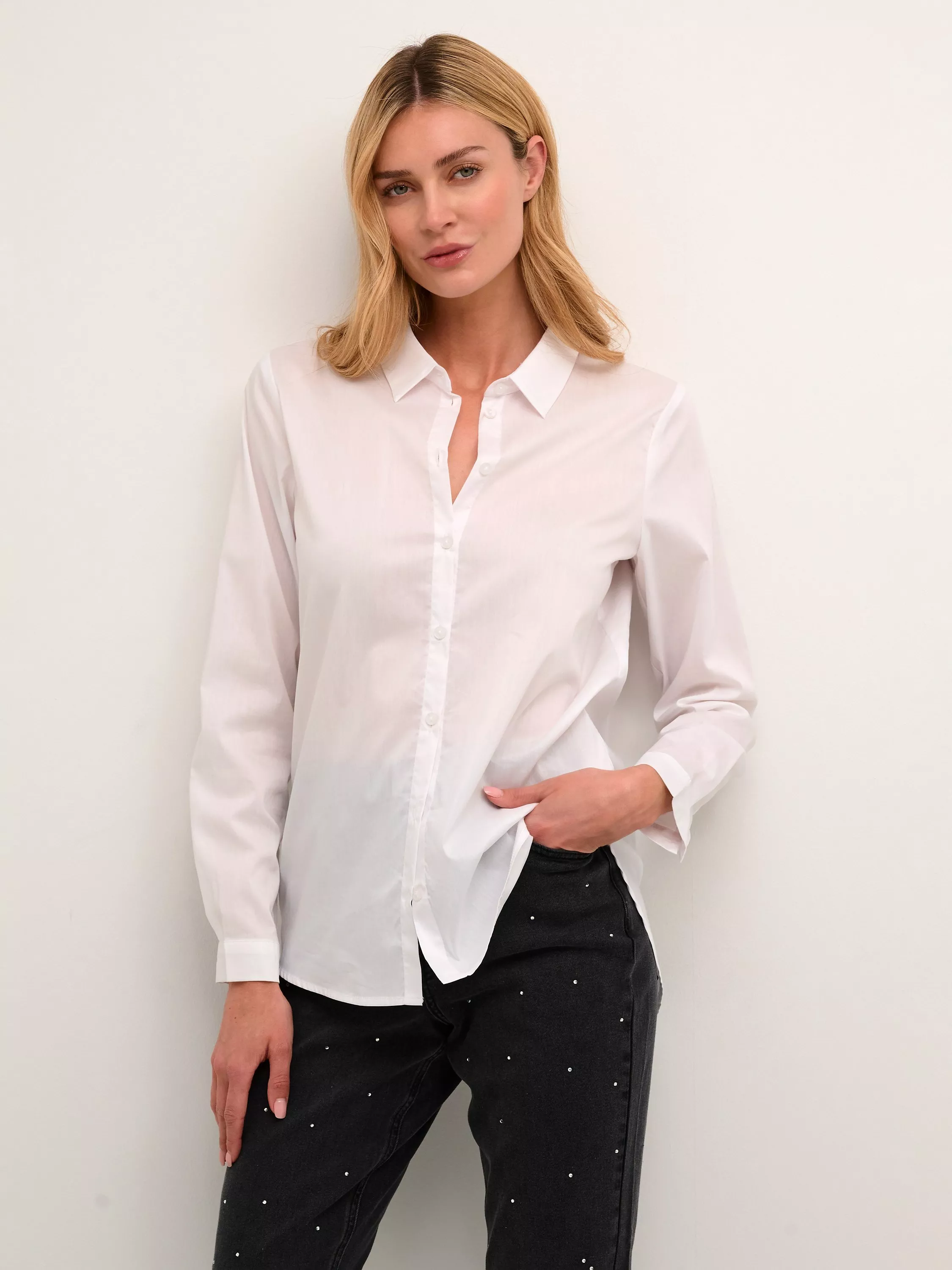 KAFFE Nicole Shirt, Optical White
