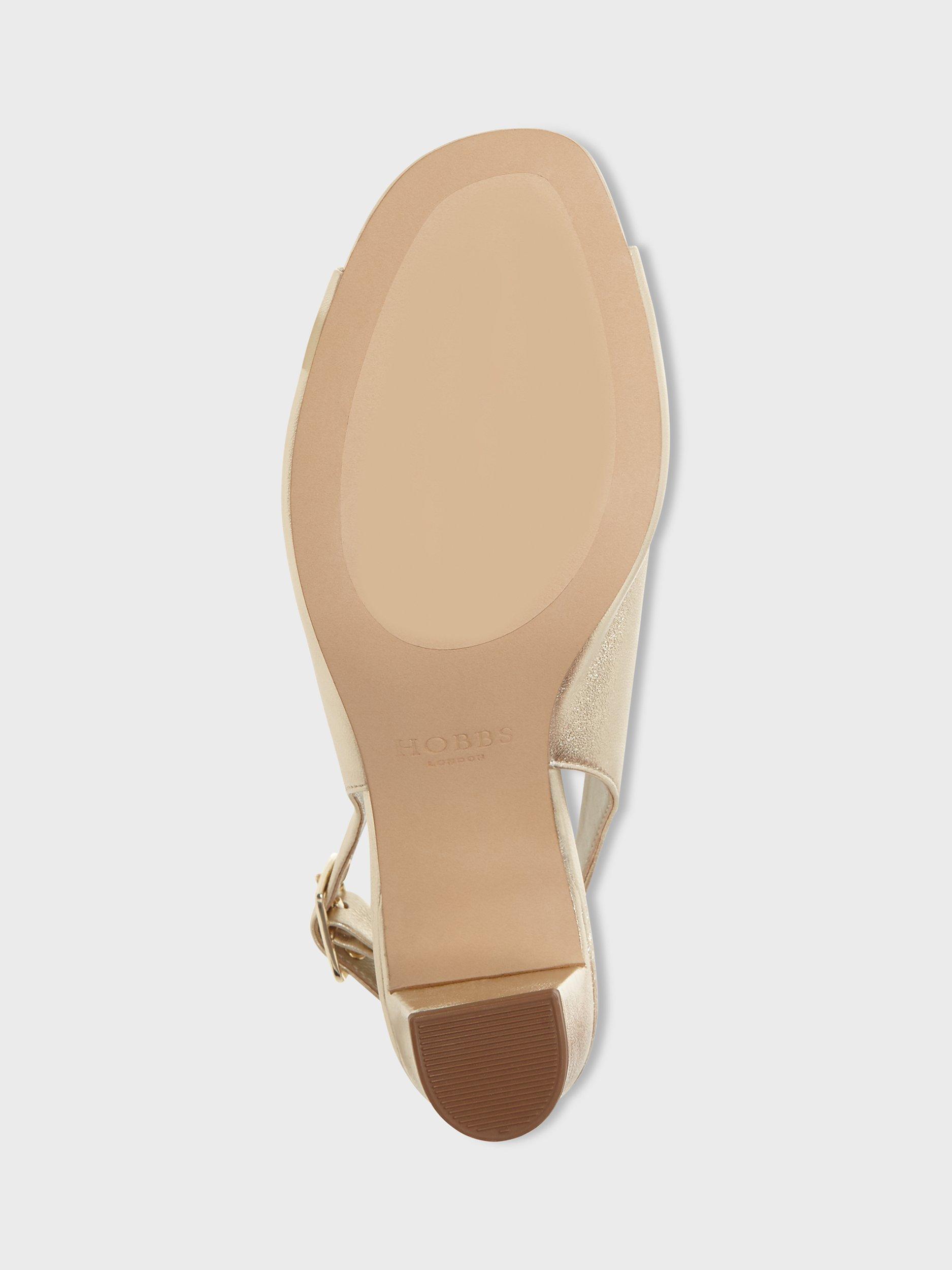 Hobbs Kalia Leather Slingback Sandals, Gold