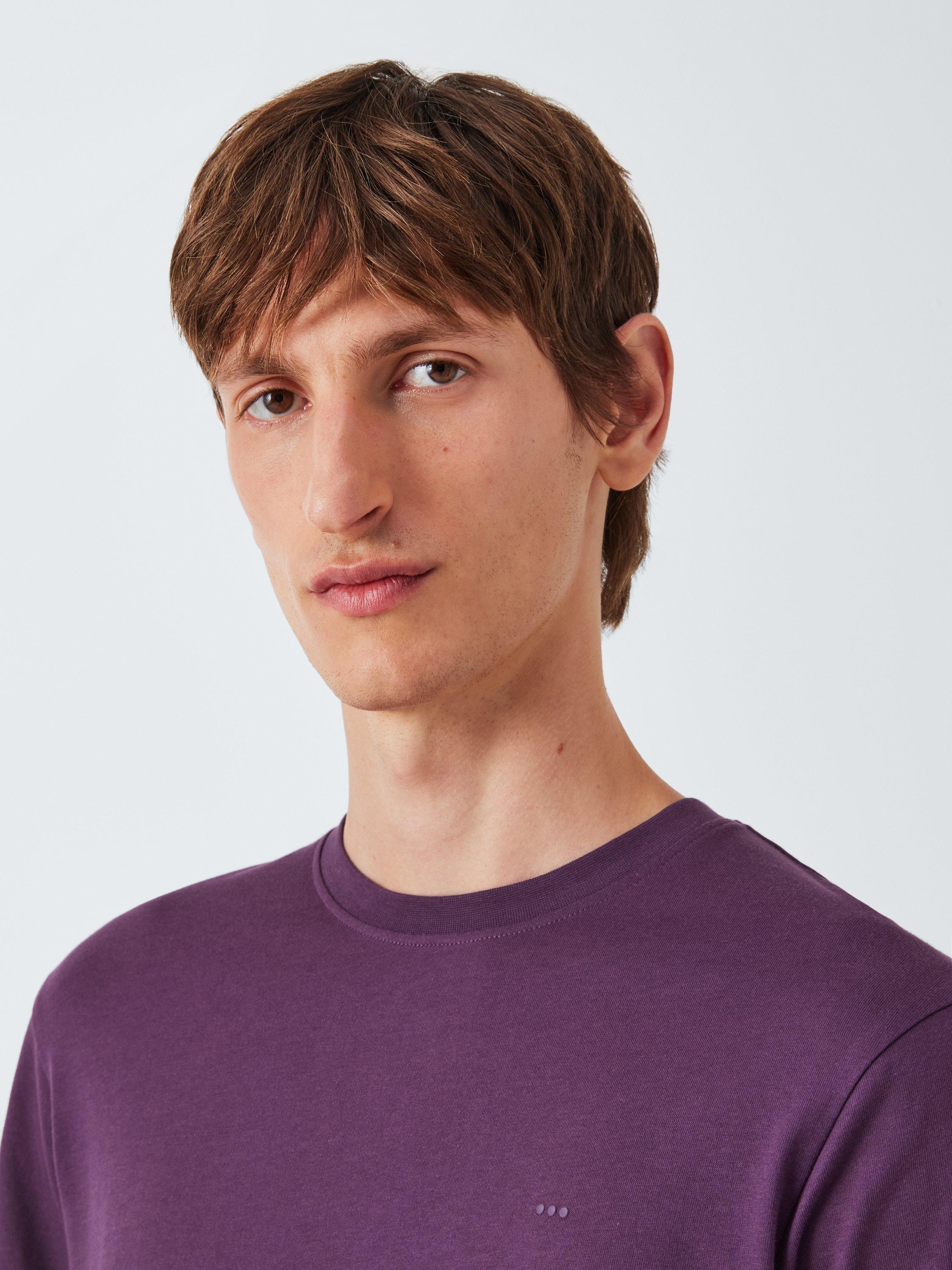 Kin Logo Cotton T-Shirt, Deep Purple, M