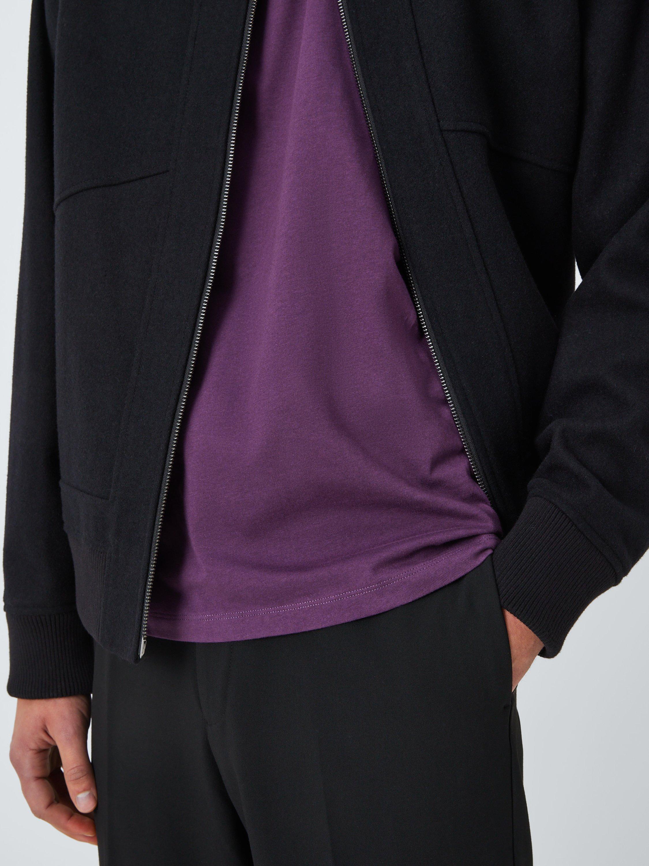 Kin Logo Cotton T-Shirt, Deep Purple, M