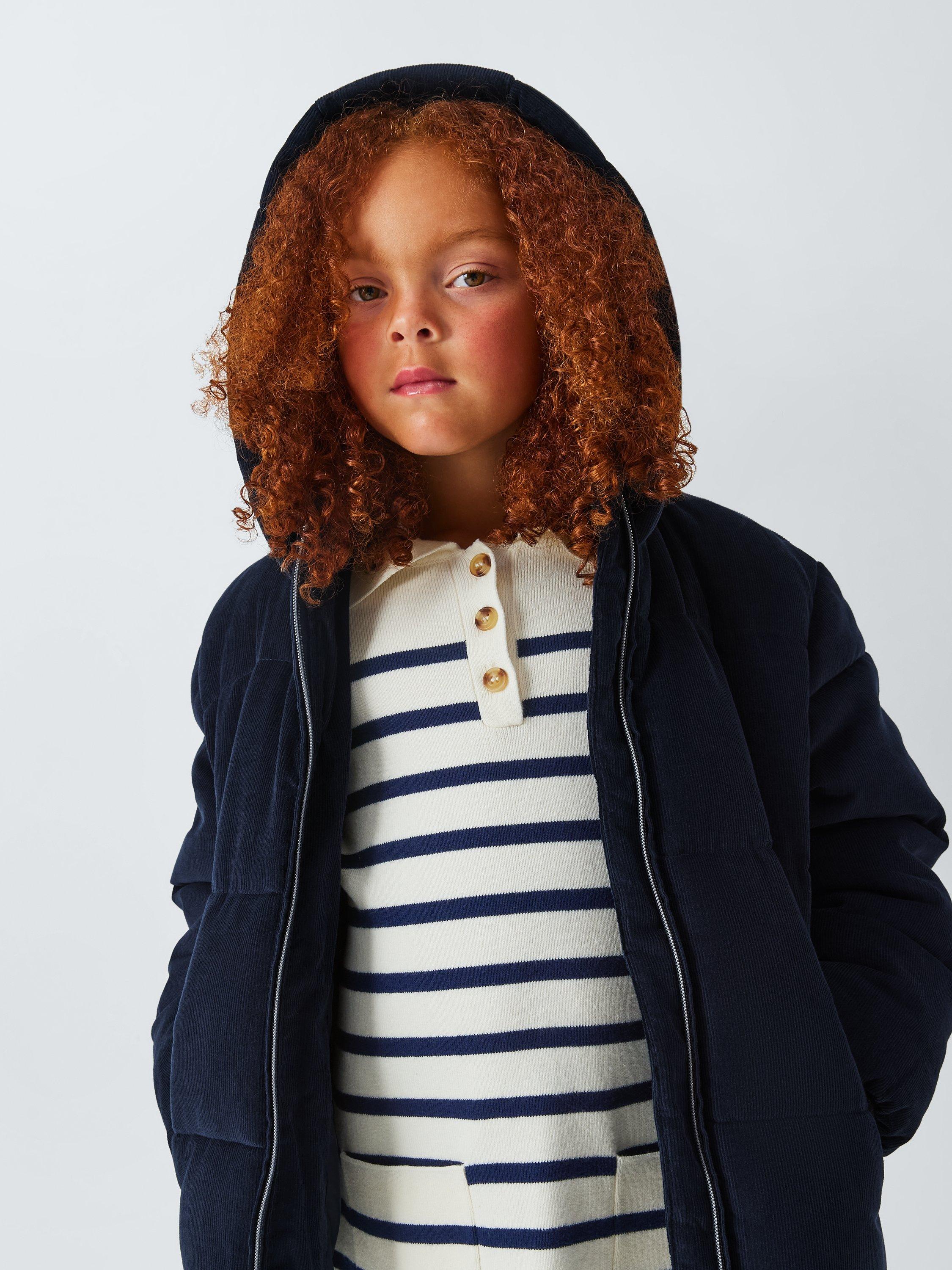 John Lewis Kids' Corduroy Puffer Jacket, Navy