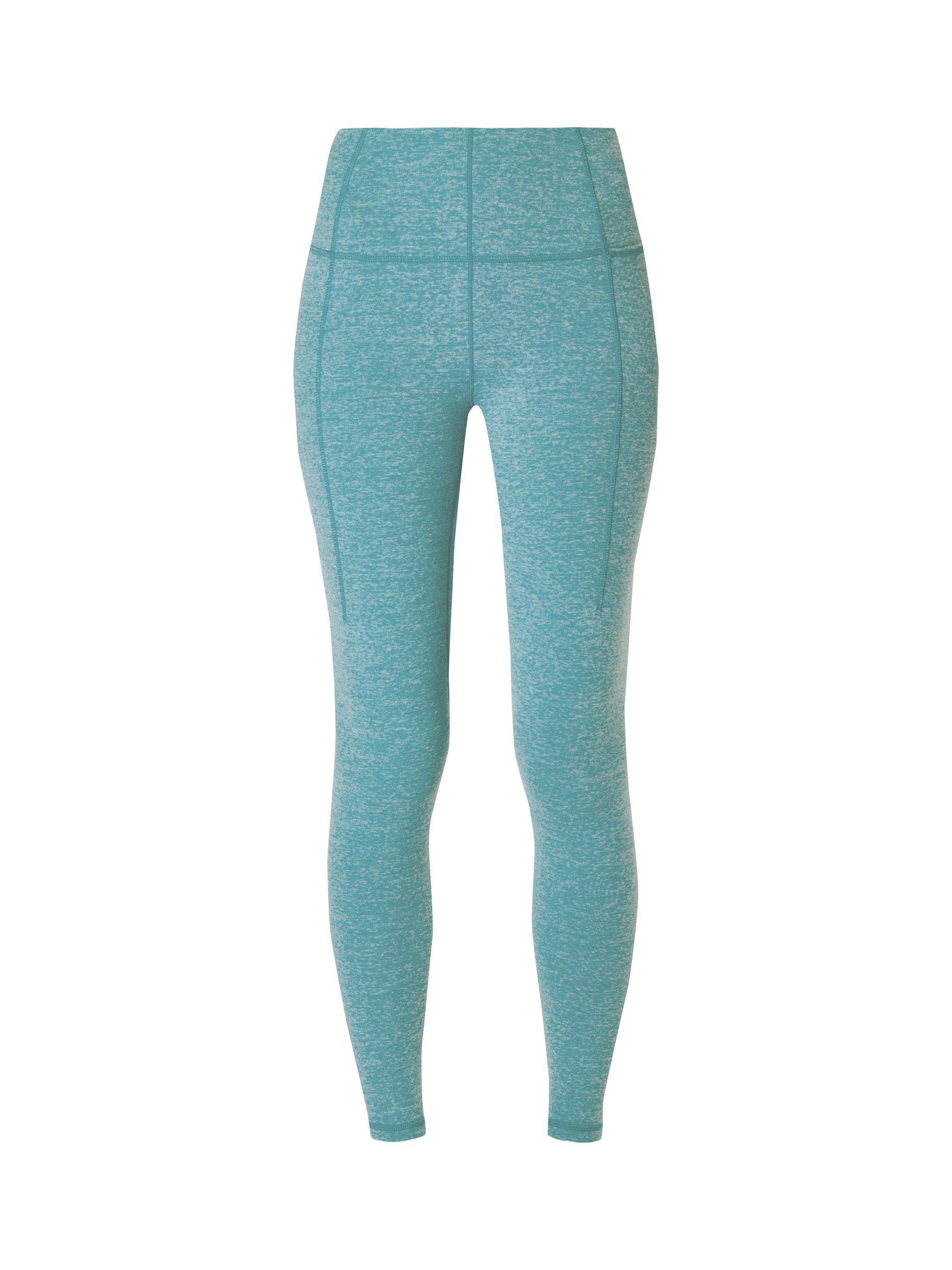 Sweaty Betty Super Soft Yoga Leggings Reef Teal Blue Marl