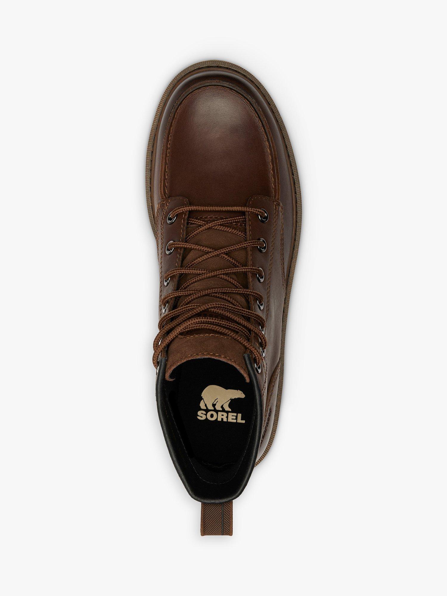 SOREL Men's Slabtown 62'™ Moc Waterproof Boots, 256 Tobacco Black