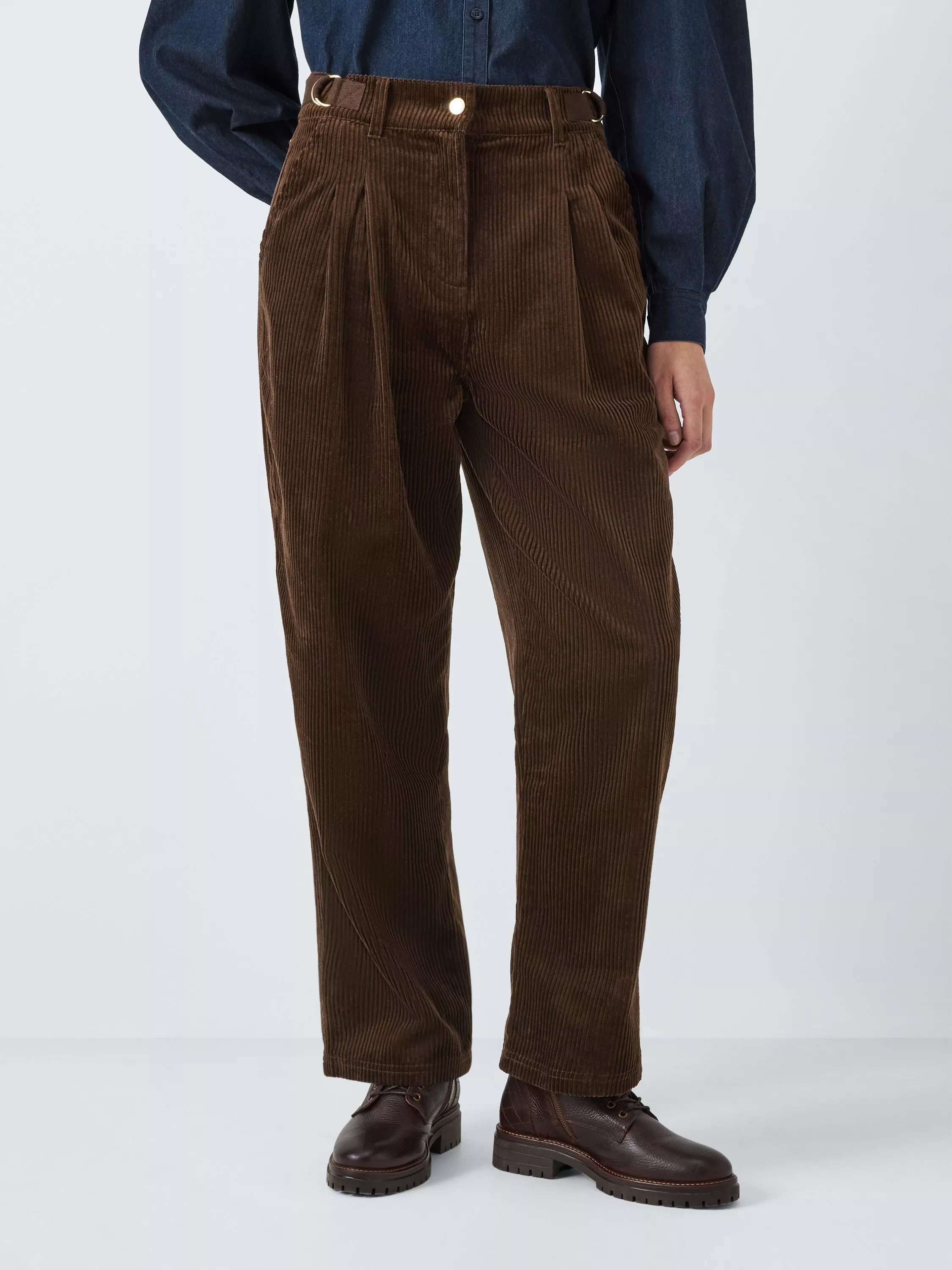 Barbour Tomorrow s Archive Julianne Cotton Corduroy Trousers Dark Chocolate