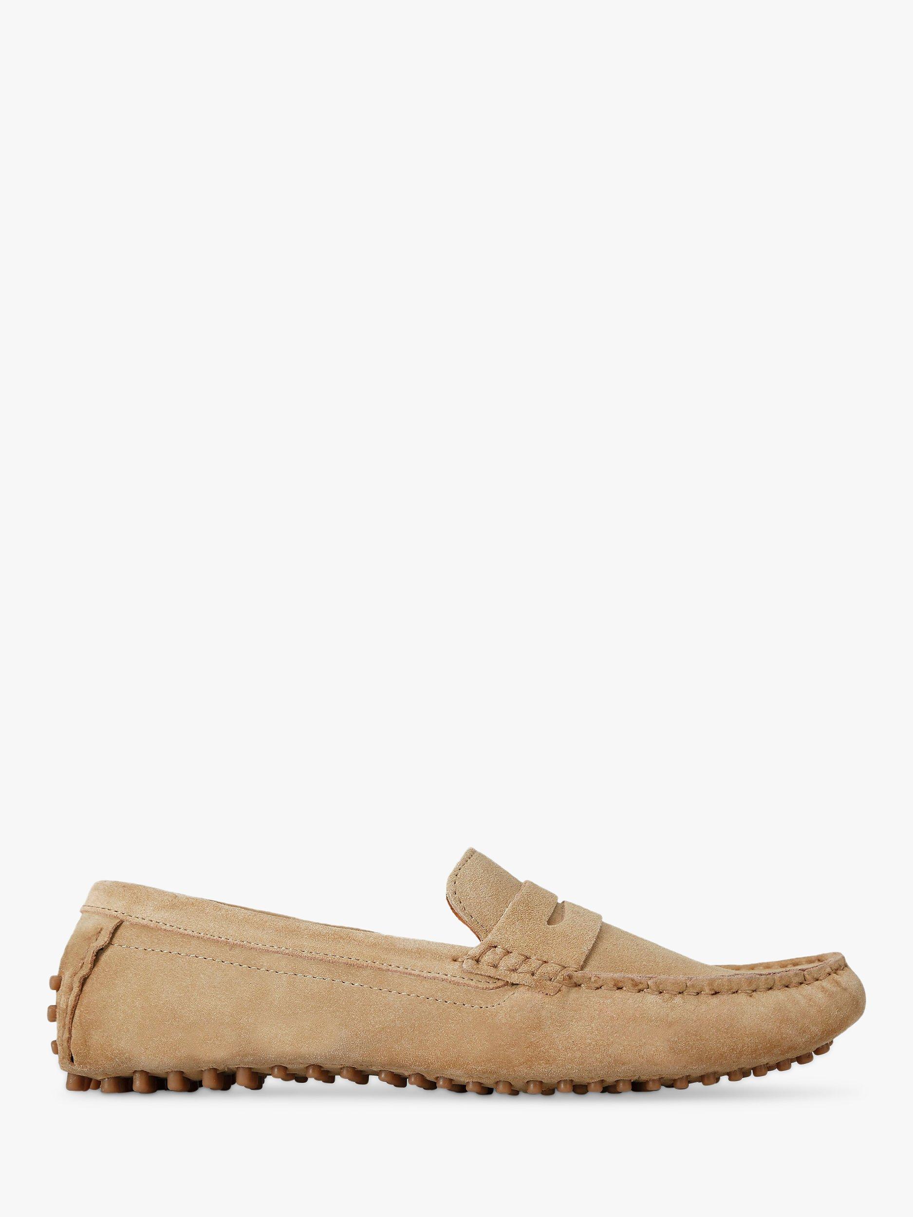 KG Kurt Geiger Rocky Suede Loafers, Natural Beige