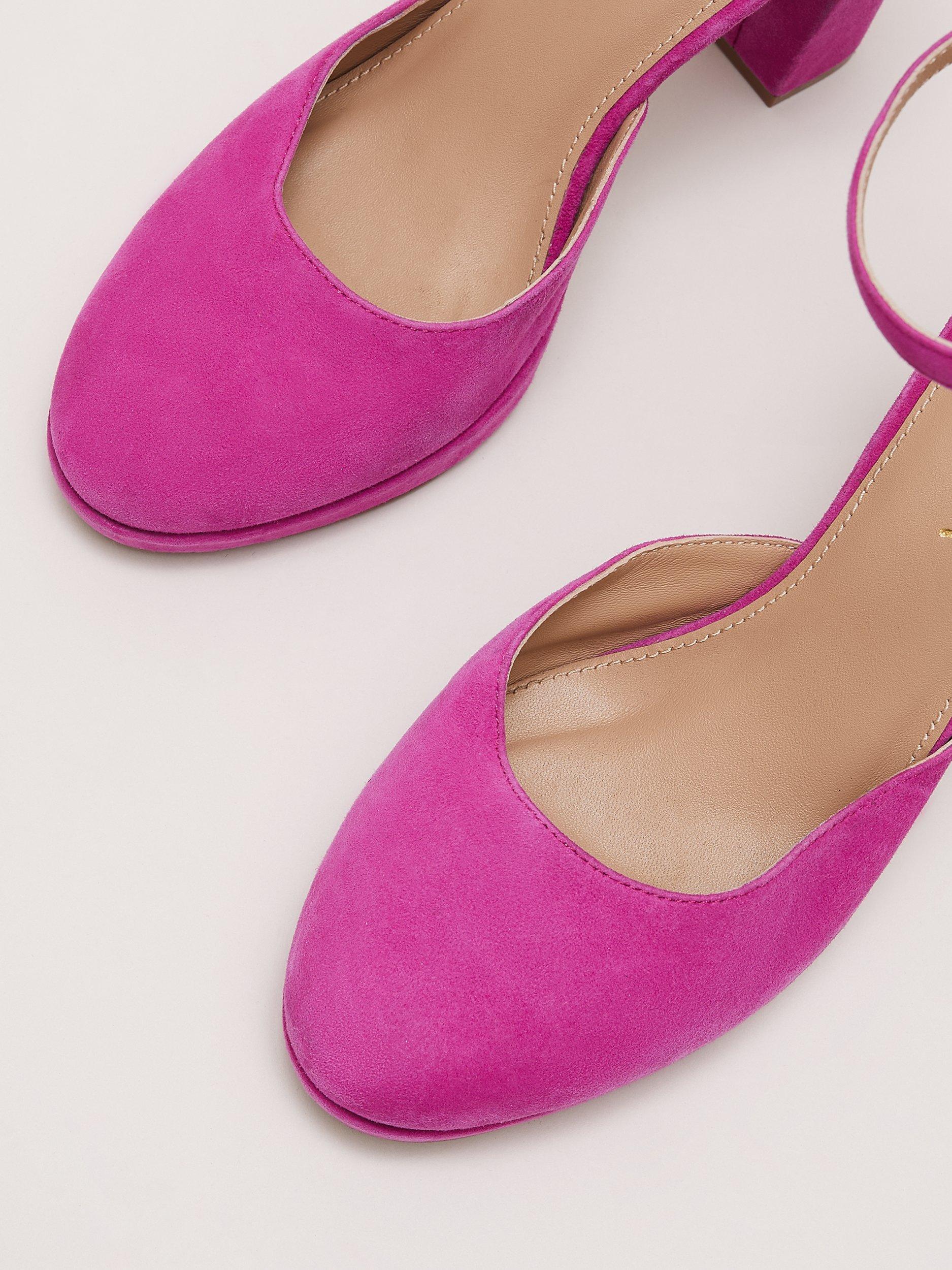 Phase Eight Suede Platform Court Shoes, Pink