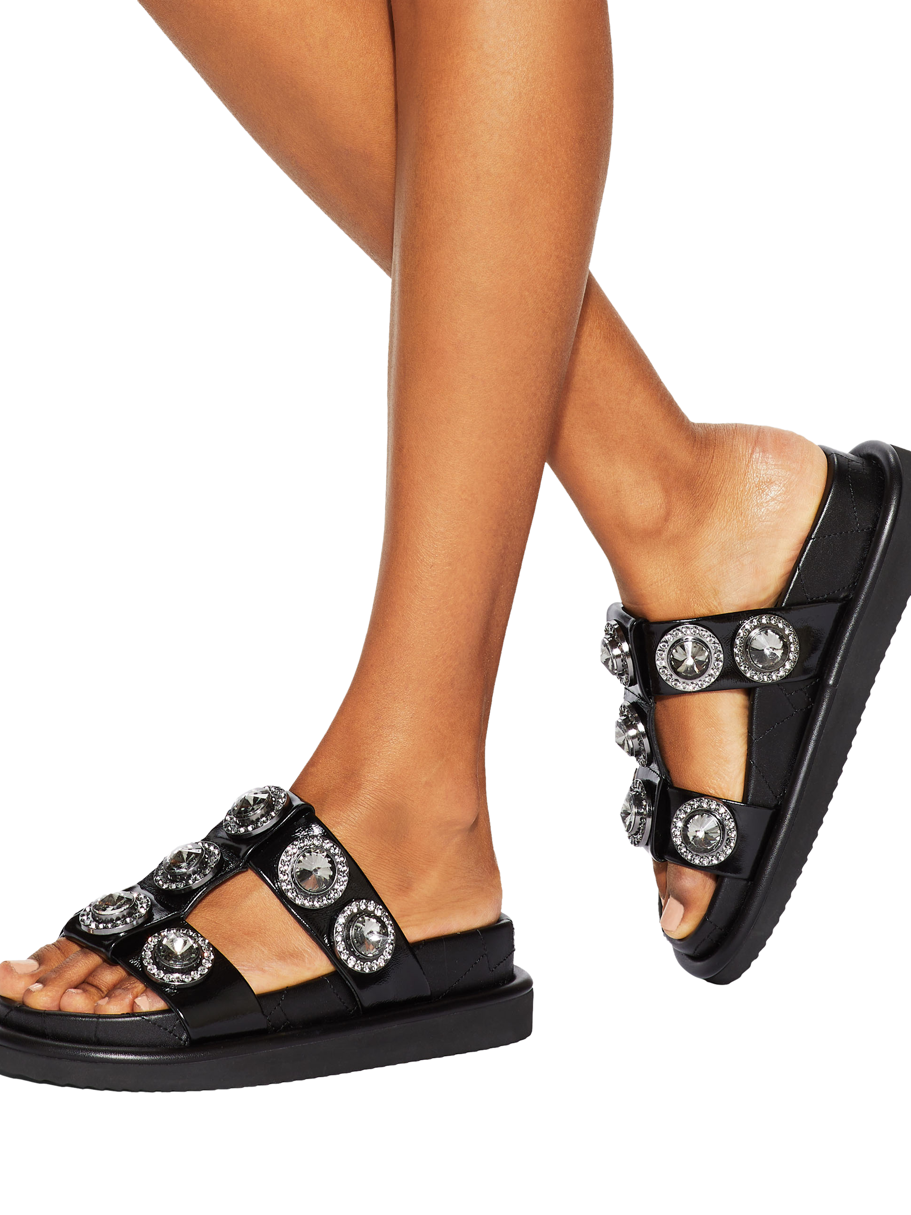 Kurt Geiger London Orson Crystal Gem Sliders