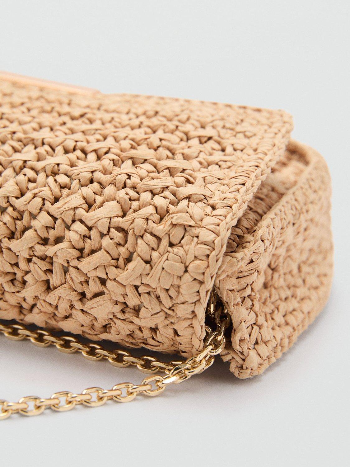 Mango Madrid Straw Crossbody Bag