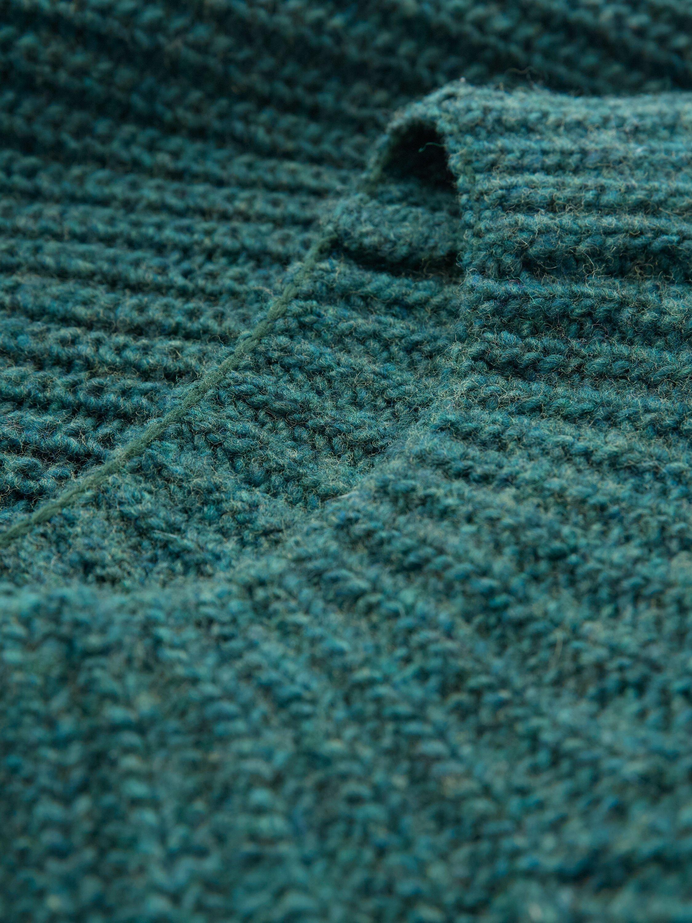 Celtic & Co. Merino Wool Fisherman Rib Stitch Funnel Neck Jumper ...