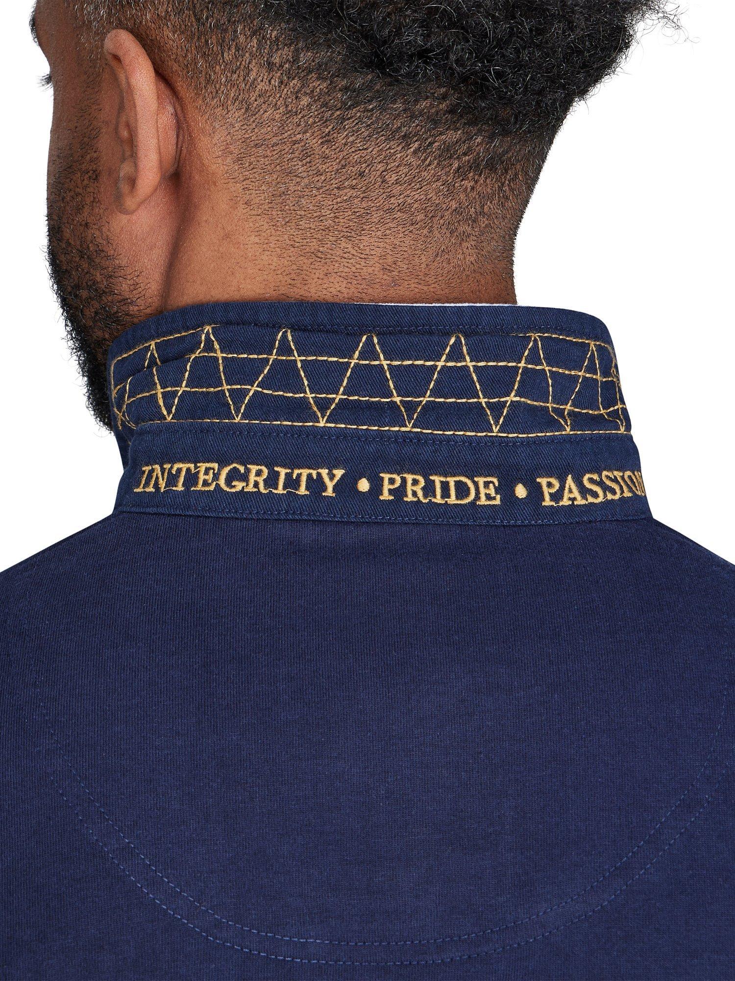 Raging Bull Harlequin Stripe Rugby Shirt, Navy/Multi