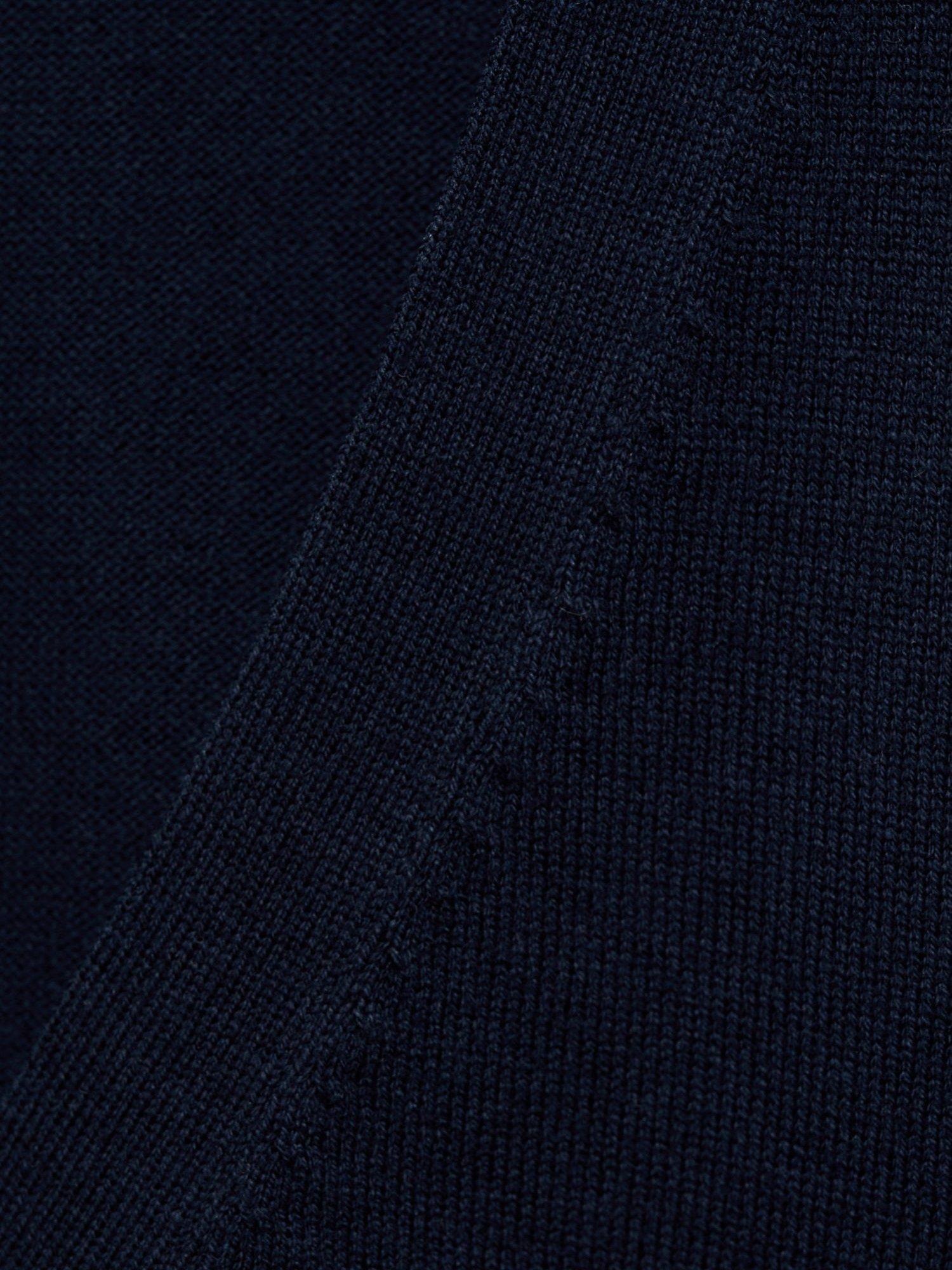 Mango Kids' Nicky V-Neck Cardigan, Navy