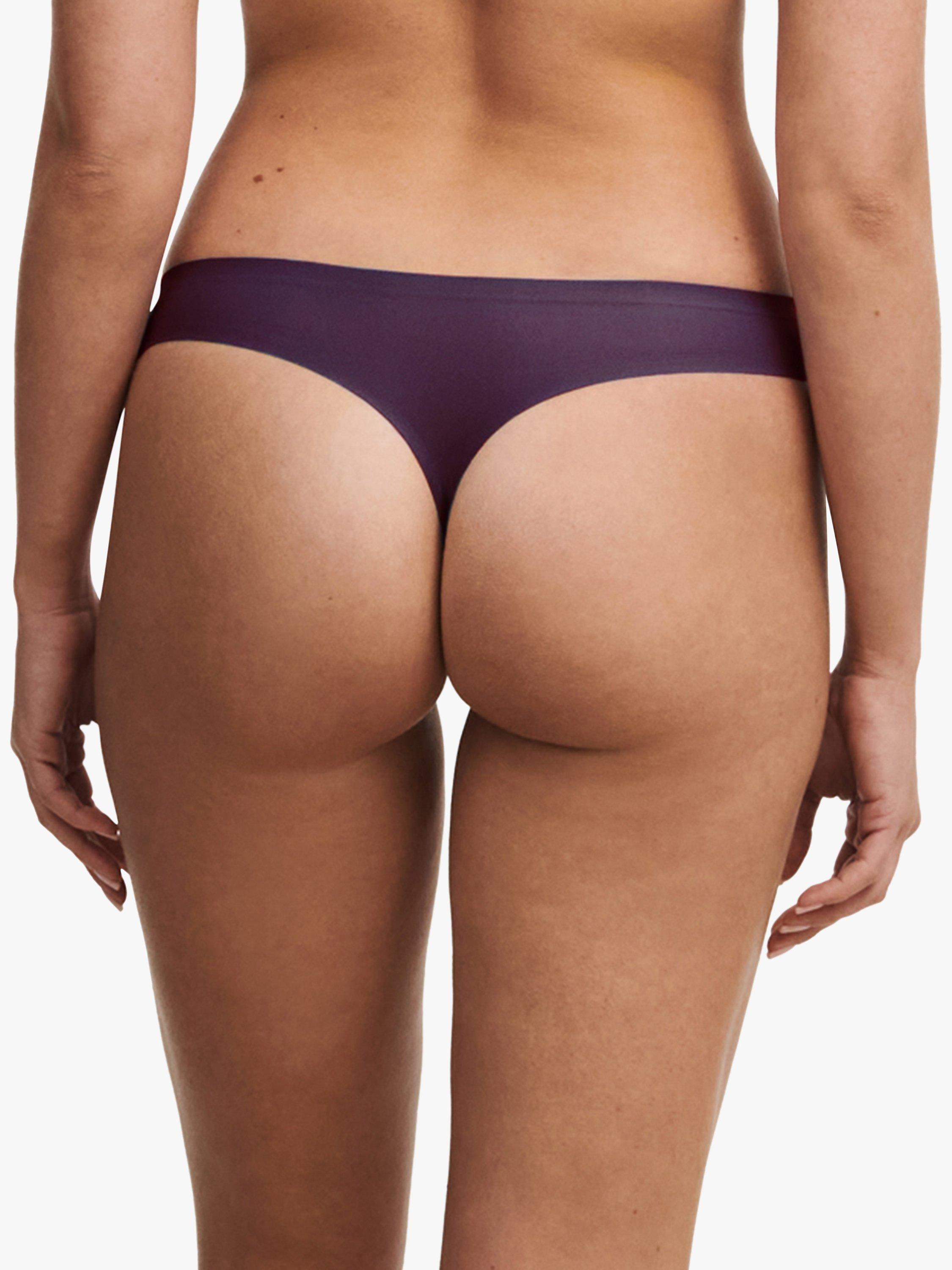 Chantelle Soft Stretch String Knickers, Aubergine, One Size
