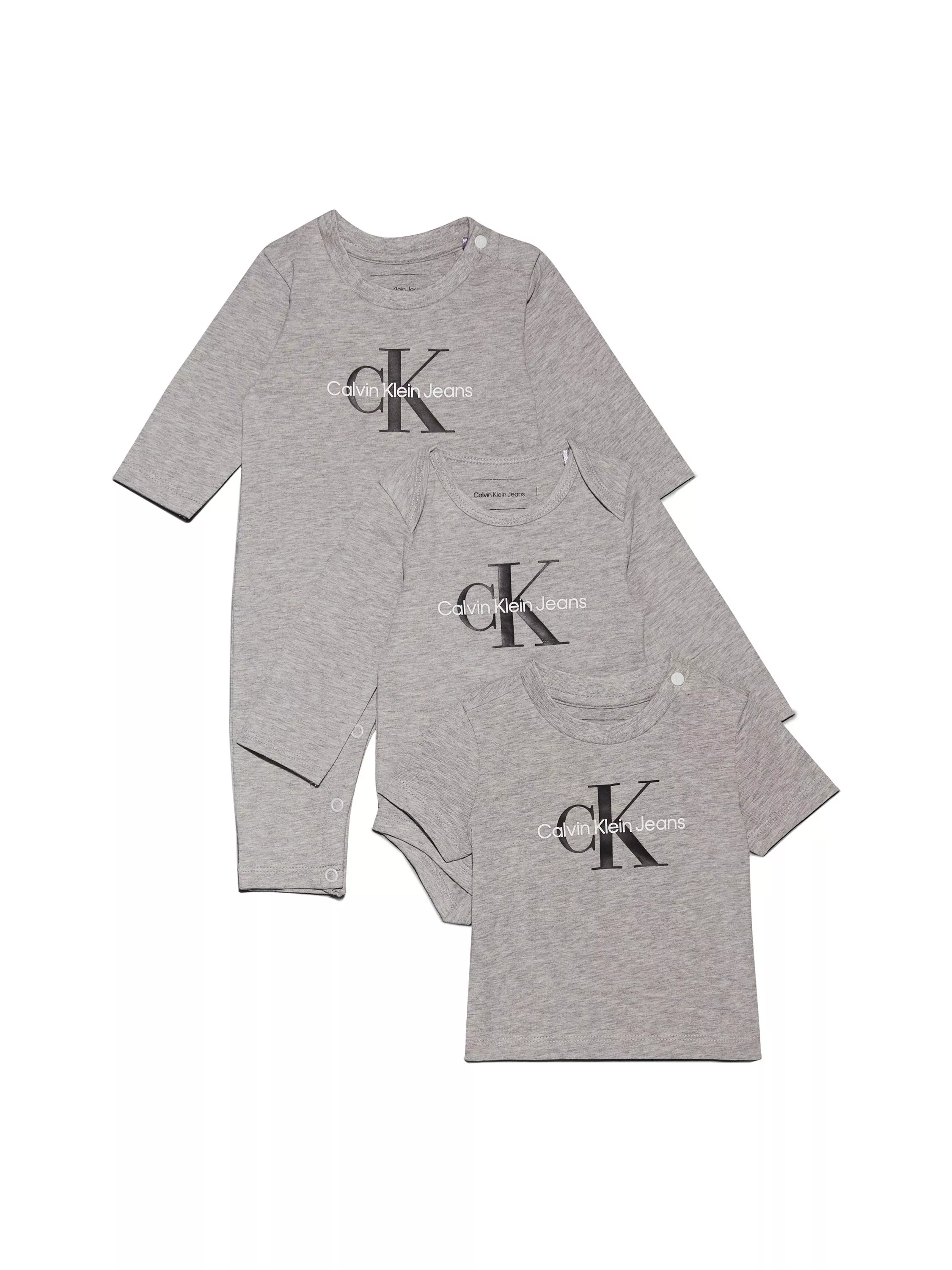 Calvin Klein Jeans Baby Essentials Logo Gift Pack Grey Heather