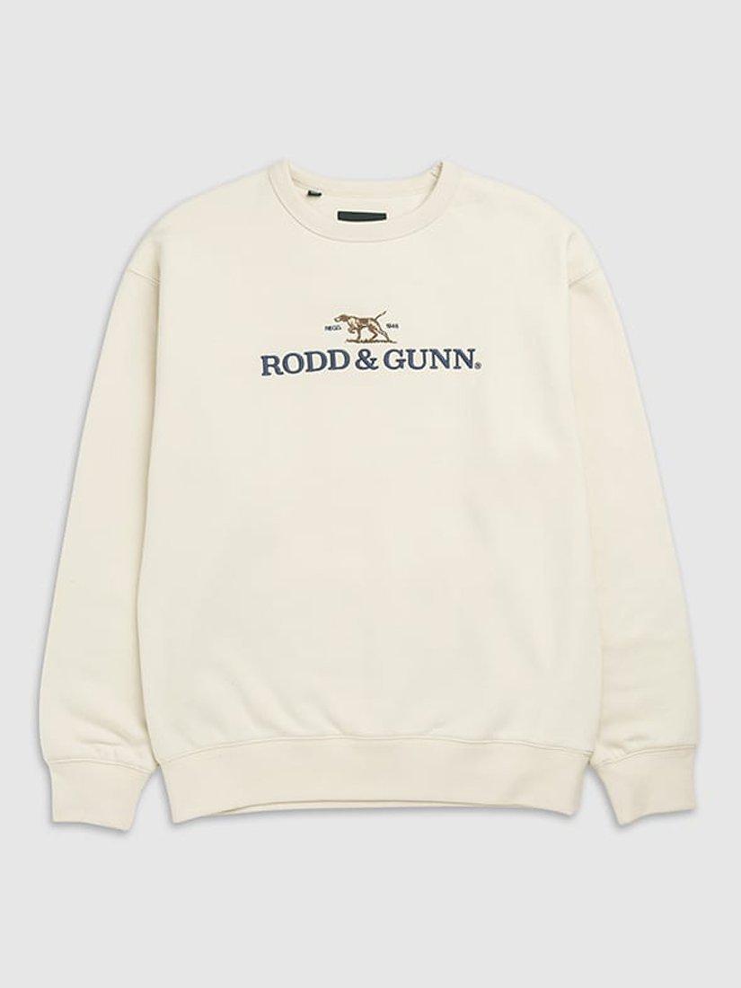 Rodd & Gunn Gunn Cotton Blend Logo Embroidered Sweater, Sand, M