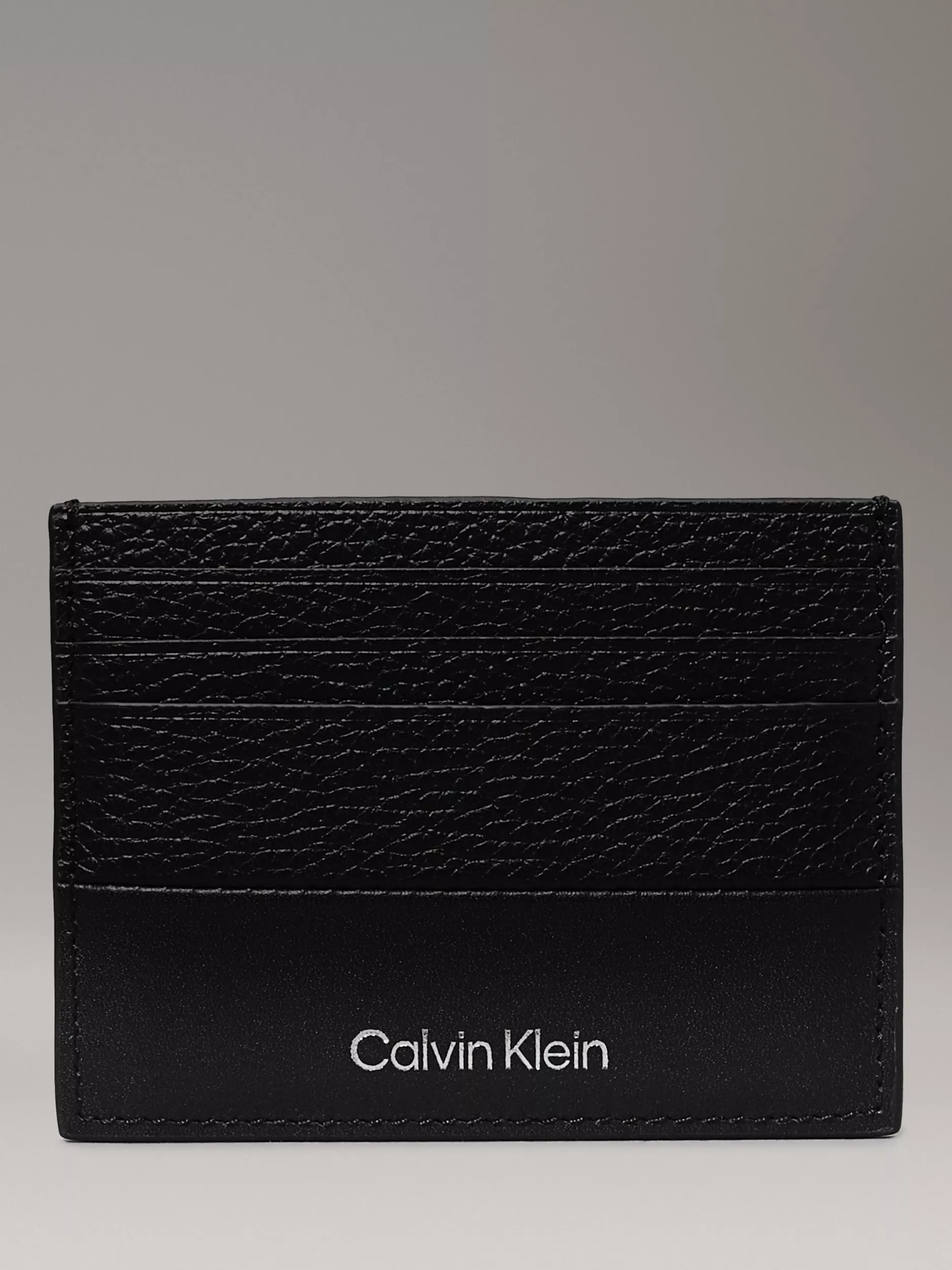 Calvin Klein Leather Card Holder, Black